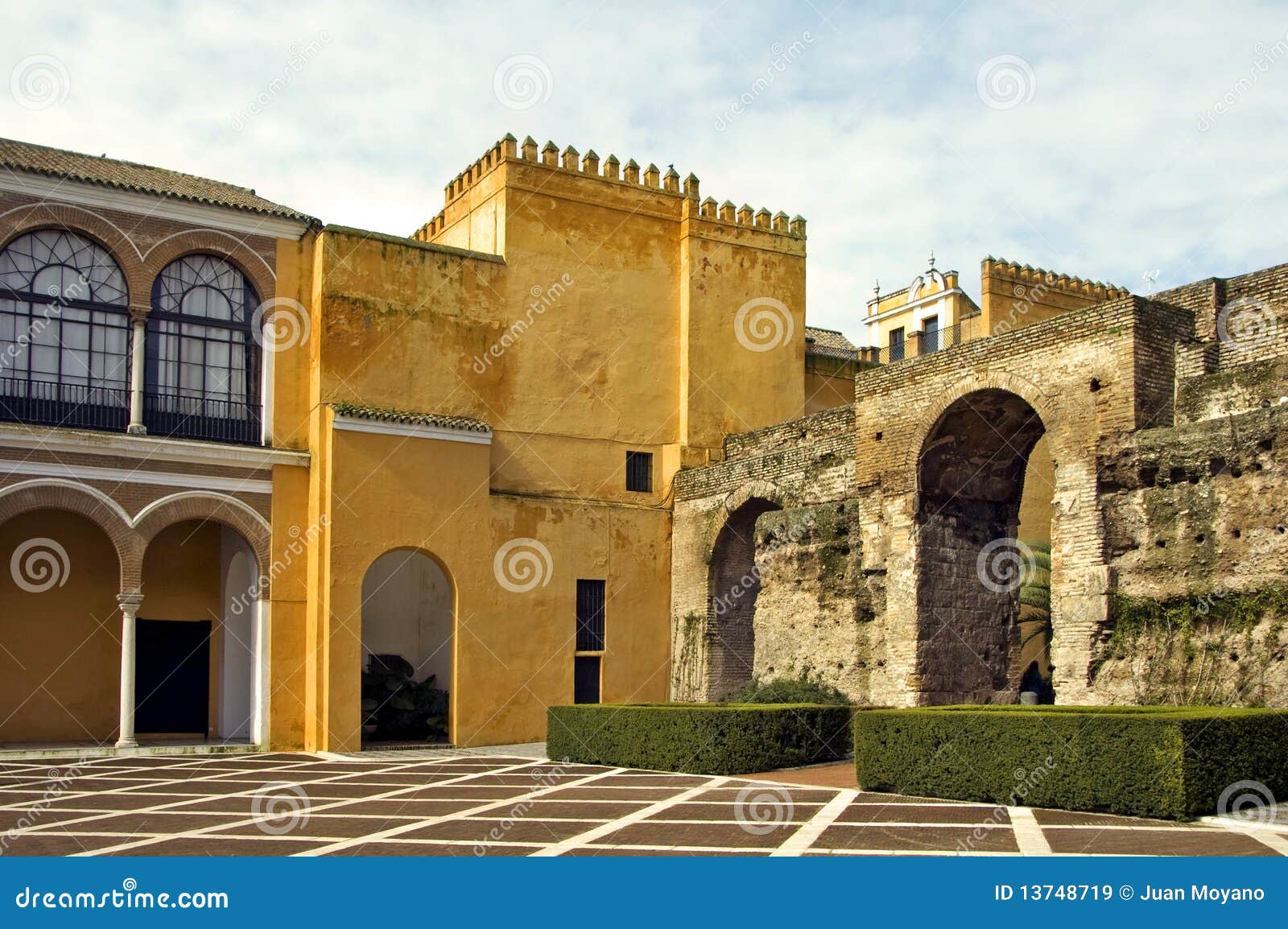 Alcazar of Seville stock image. Image of european, building - 13748719