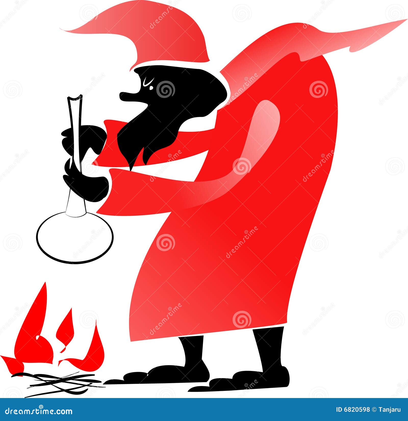 Alchemist stock vector. Illustration of cape, alchemist - 6820598