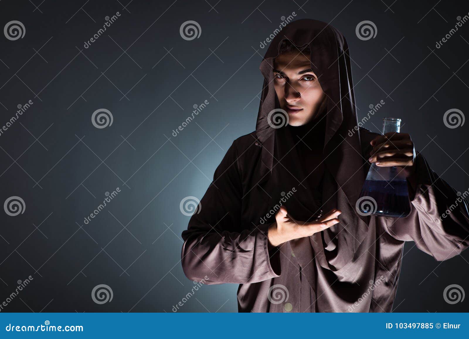 The Alchemist Doing Experiments in Alchemy Concept Stock Image - Image ...