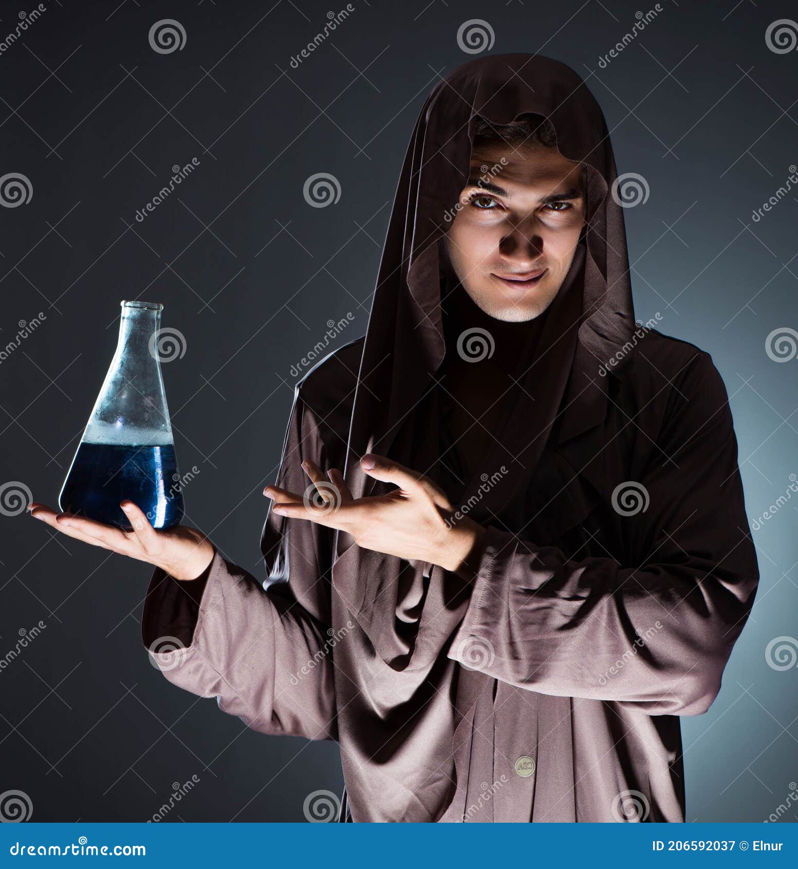Alchemist Doing Experiments in Alchemy Concept Stock Image - Image of ...