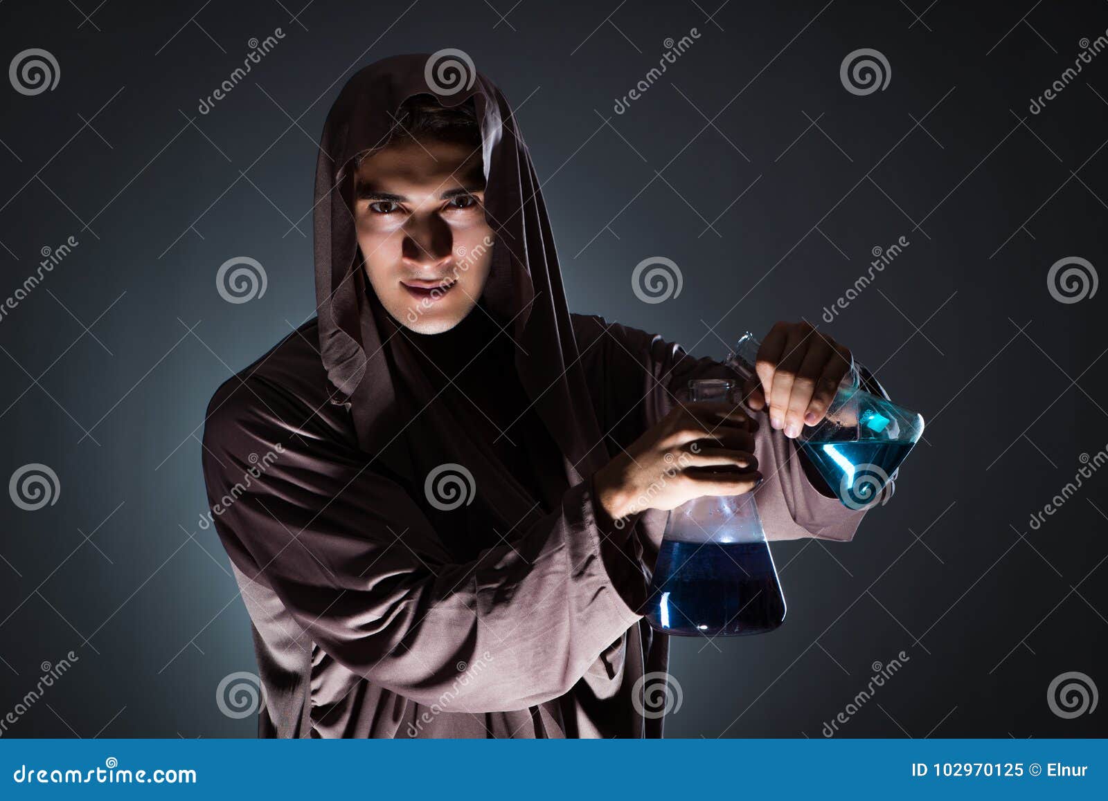 The Alchemist Doing Experiments in Alchemy Concept Stock Image - Image ...