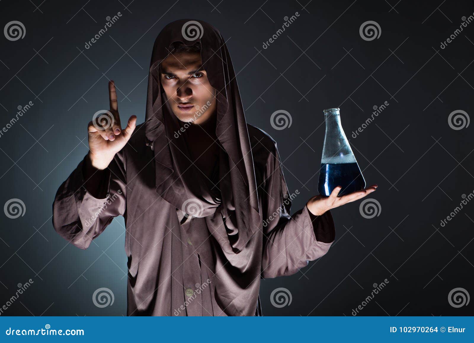 The Alchemist Doing Experiments in Alchemy Concept Stock Photo - Image ...