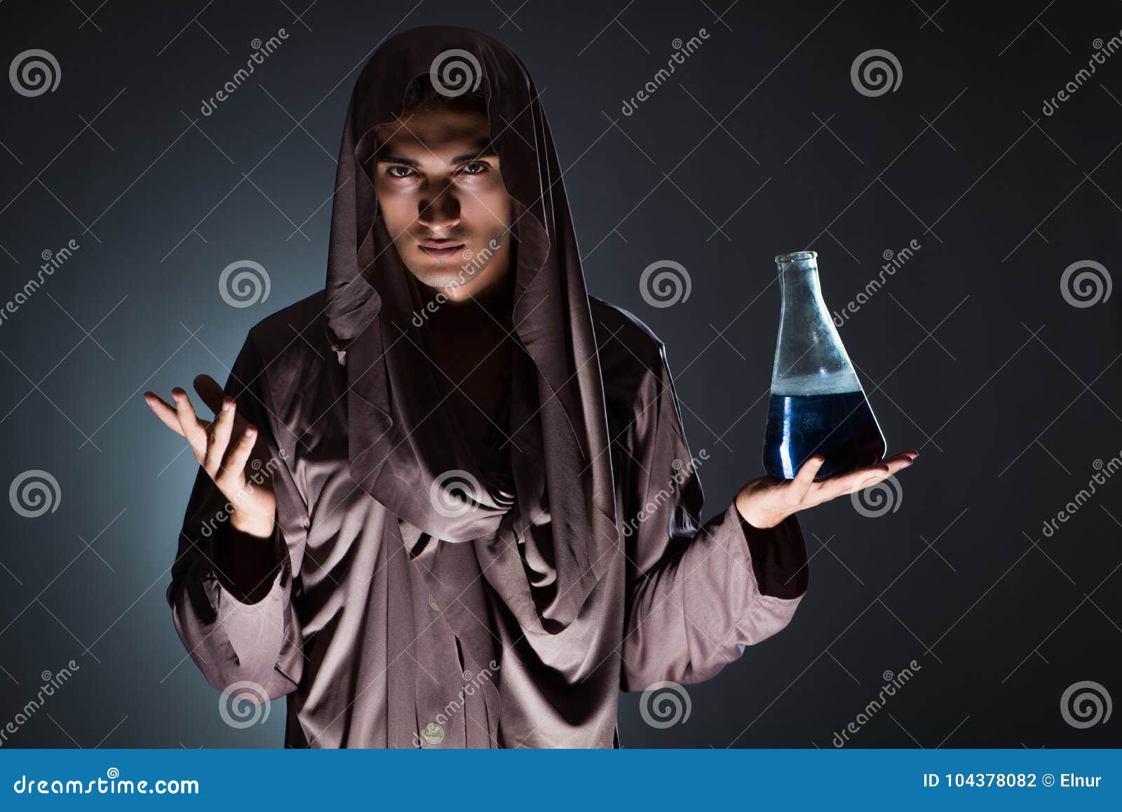 The Alchemist Doing Experiments in Alchemy Concept Stock Photo - Image ...