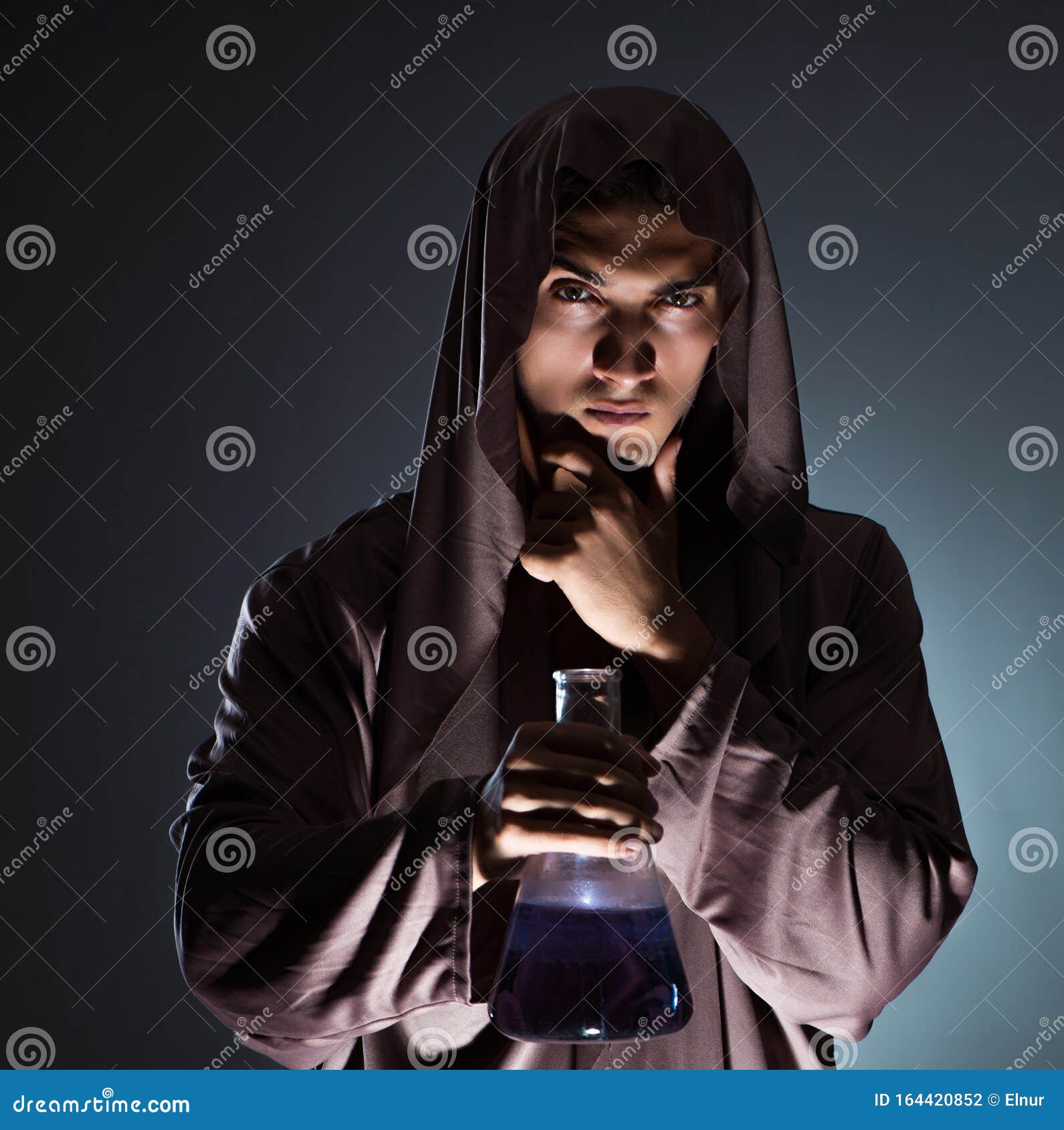 Alchemist Doing Experiments in Alchemy Concept Stock Photo - Image of ...
