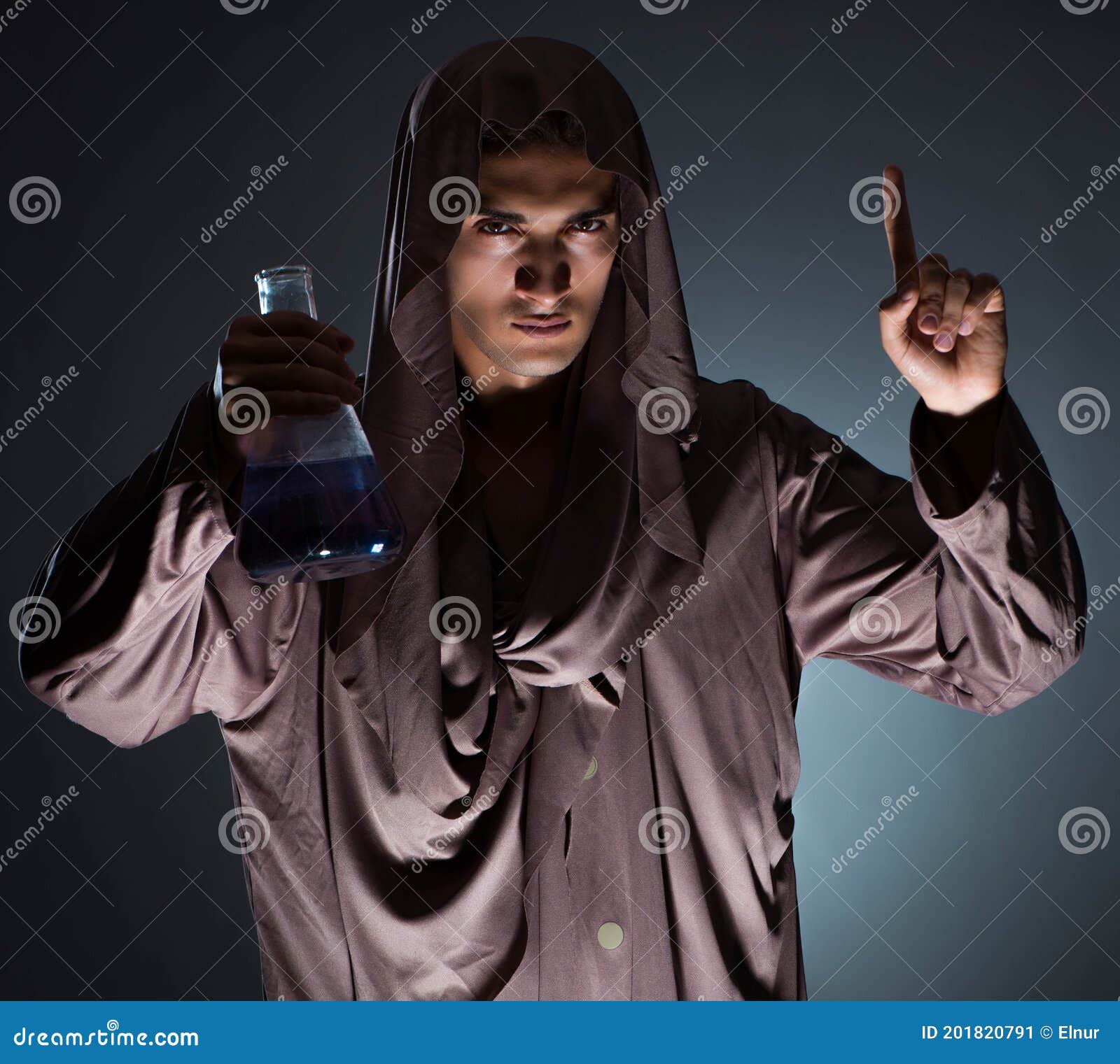 Alchemist Doing Experiments in Alchemy Concept Stock Image - Image of ...