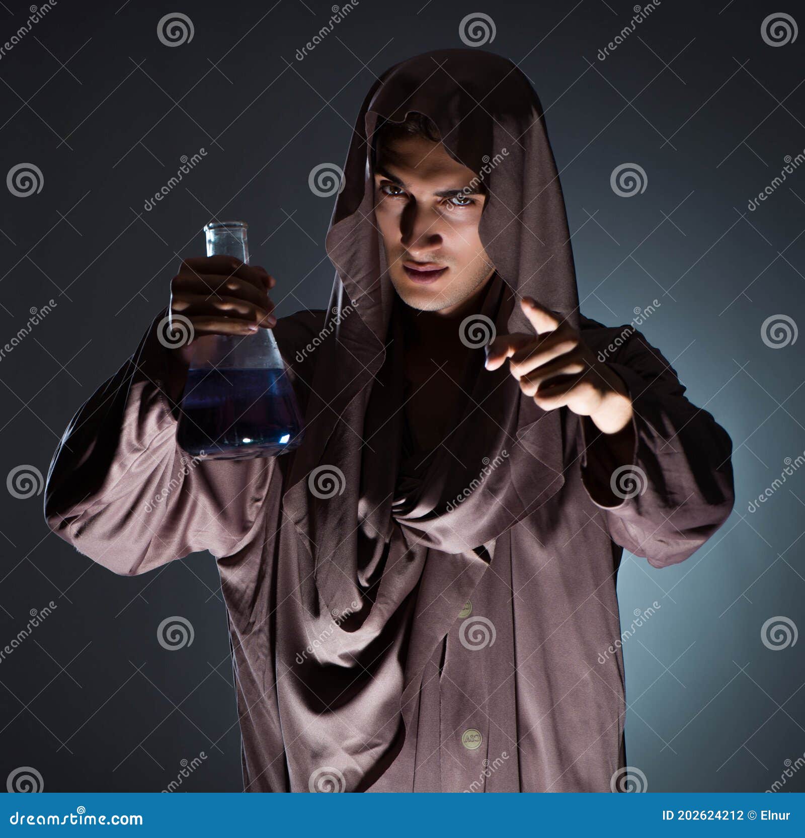 Alchemist Doing Experiments in Alchemy Concept Stock Photo - Image of ...