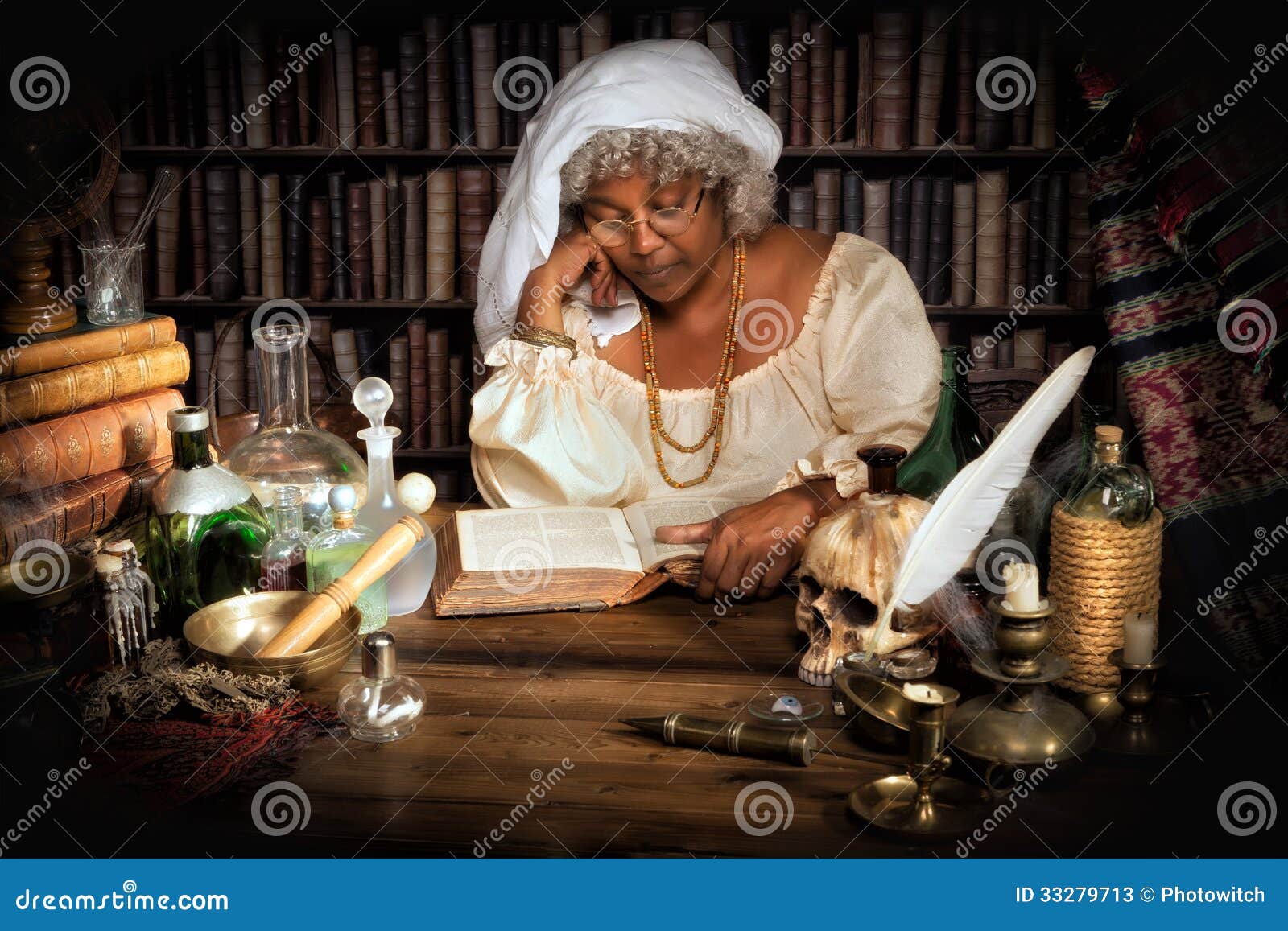 Alchemist at study stock image. Image of alchemy, flasks - 33279713