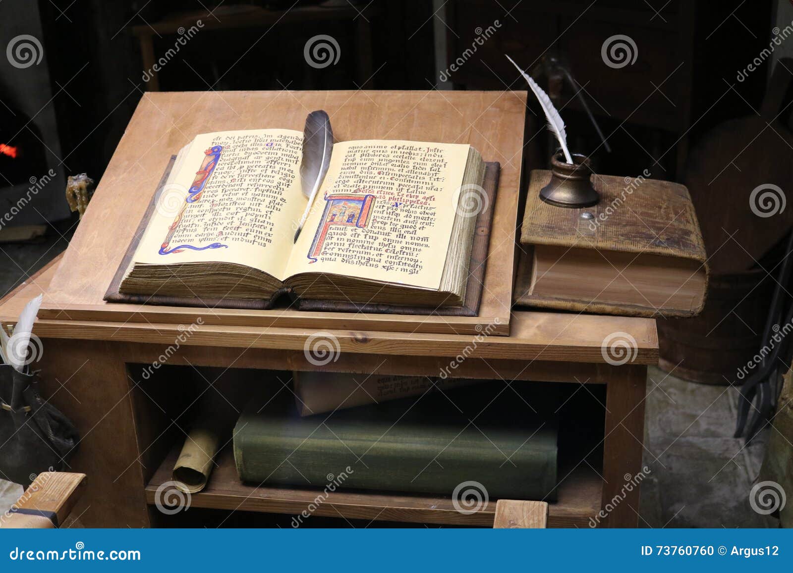 Alchemist table stock photo. Image of alchemy, desk, work - 73760760