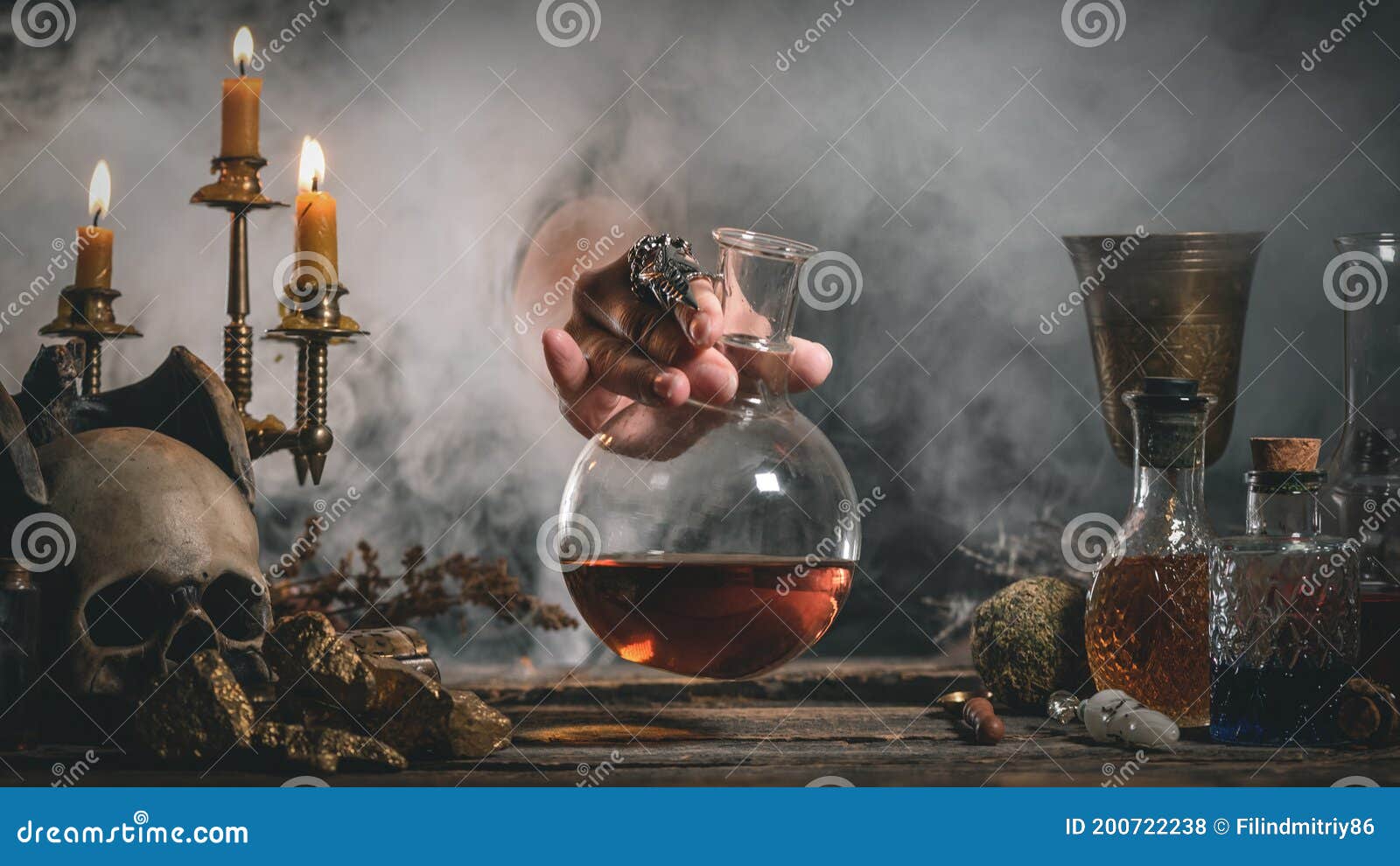Alchemist stock photo. Image of bottle, witch, witchcraft - 200722238