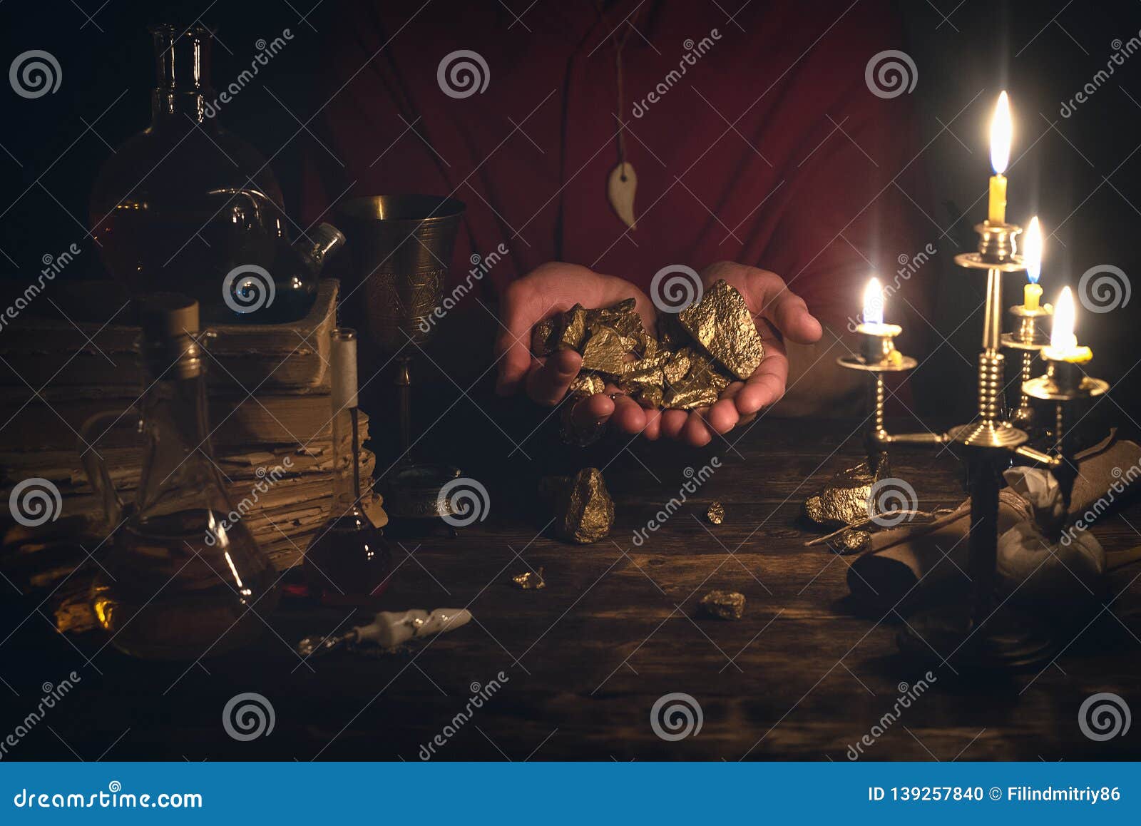Alchemist. stock photo. Image of hand, sorcery, science - 139257840