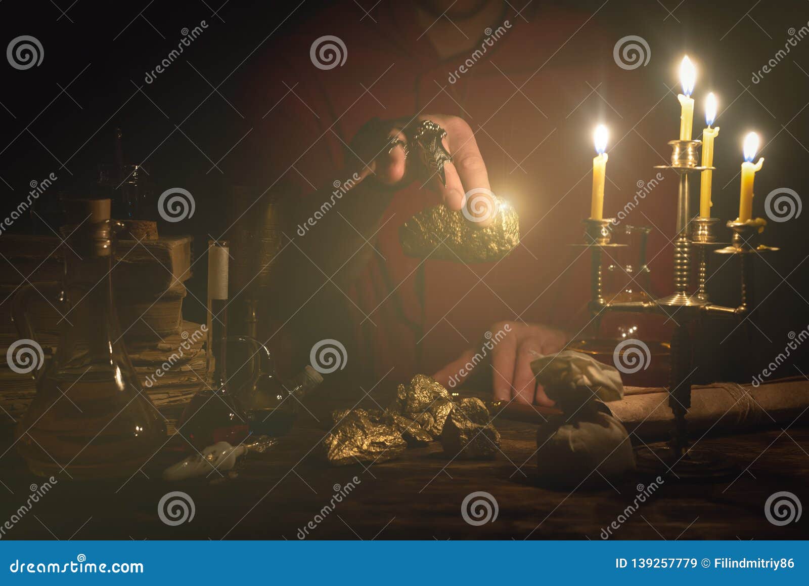 Alchemist. stock image. Image of showing, ritual, alchemistry - 139257779