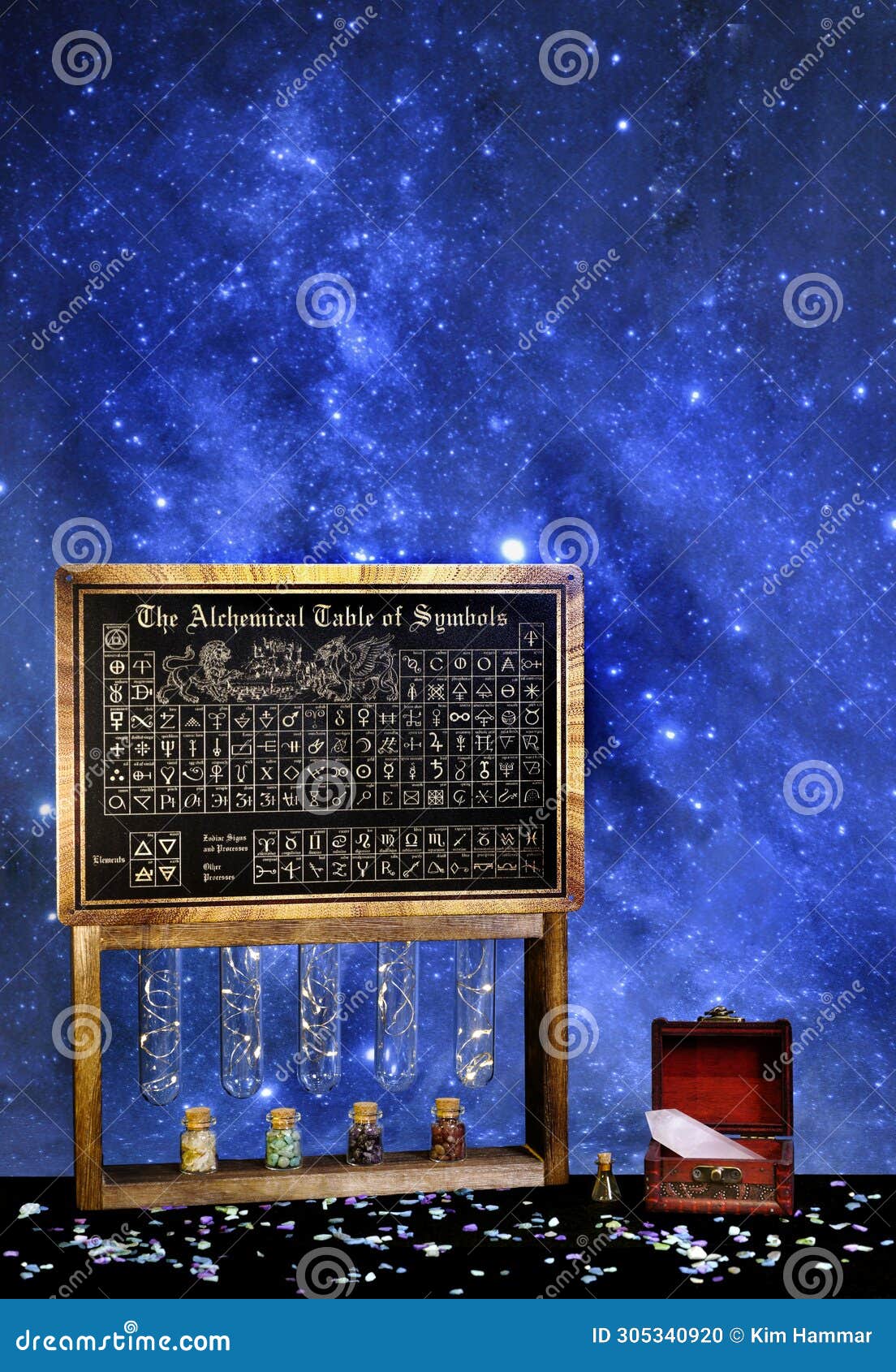 Alchemy Chart And Metaphysical Tools Stock Photography | CartoonDealer.com #305340938