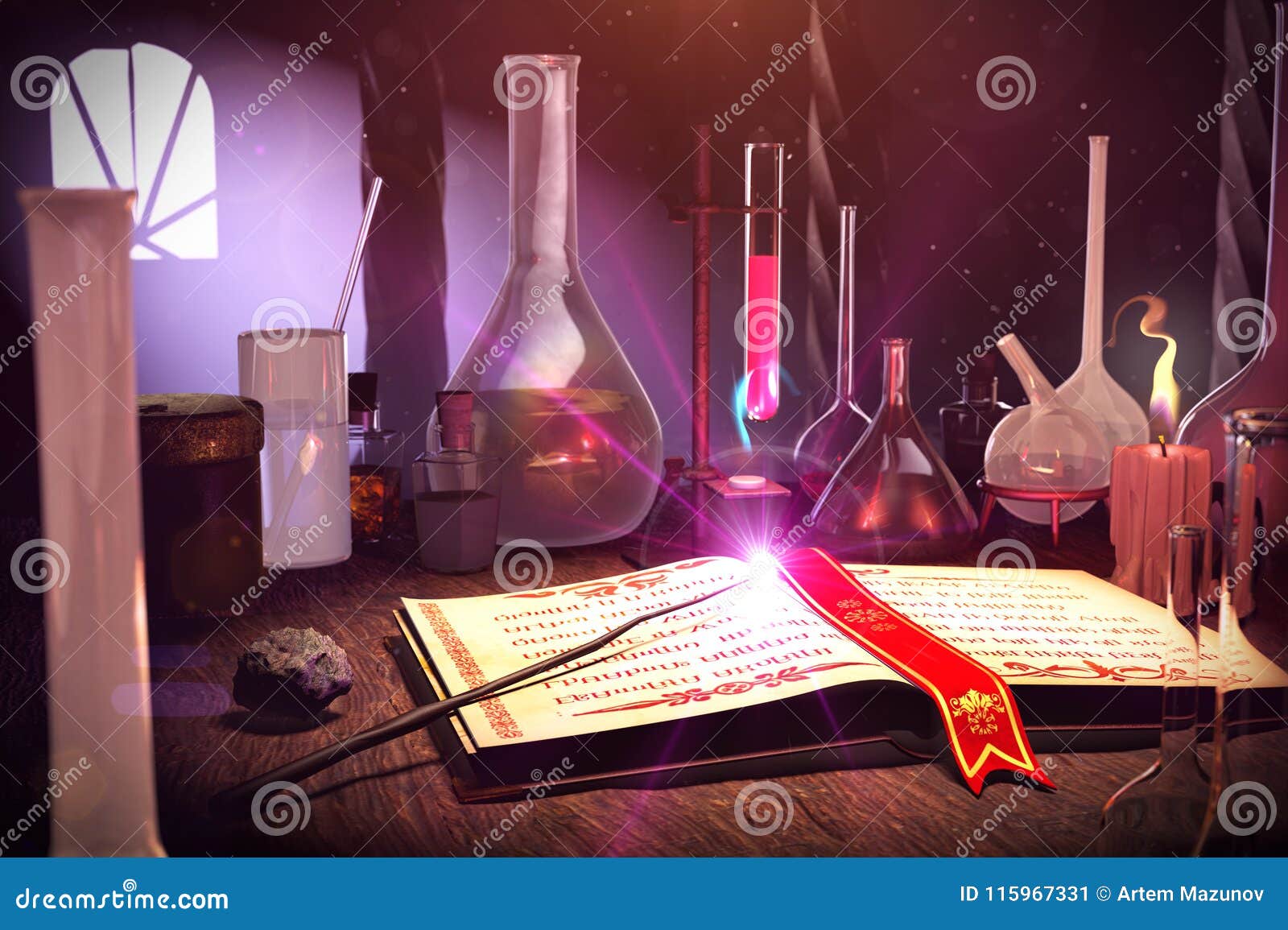 The Alchemy stock illustration. Illustration of table - 115967331