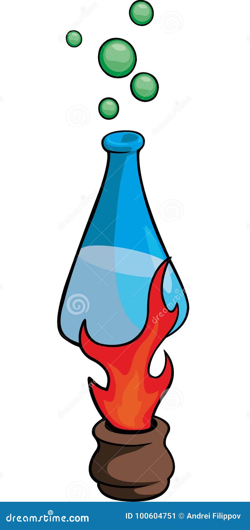 Alchemy flask stock vector. Illustration of brown, alchemist - 100604751