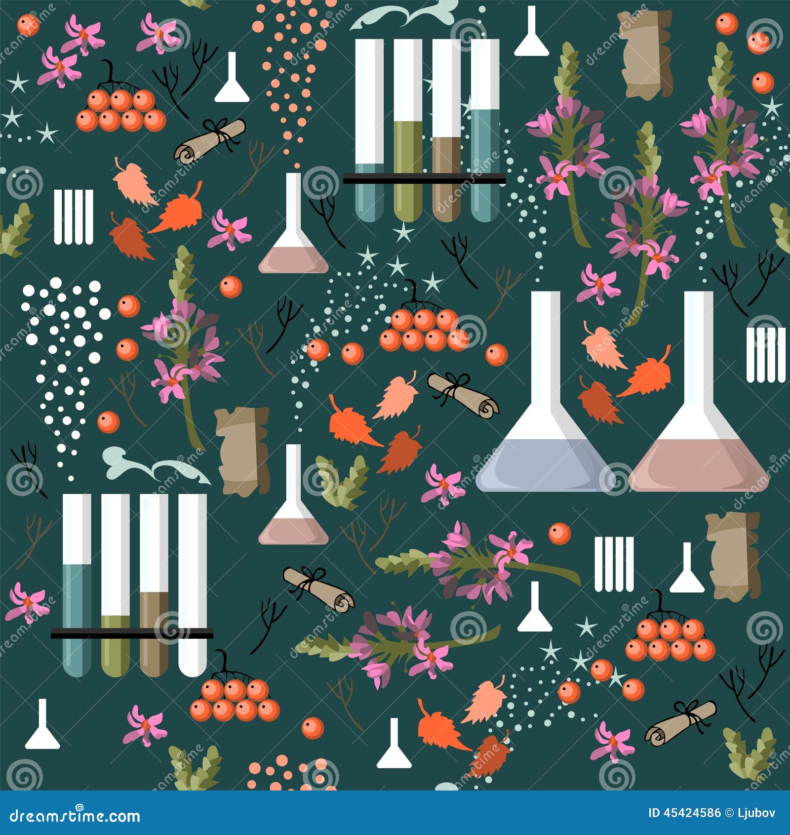 Alchemy seamless pattern. stock vector. Illustration of ornate - 45424586