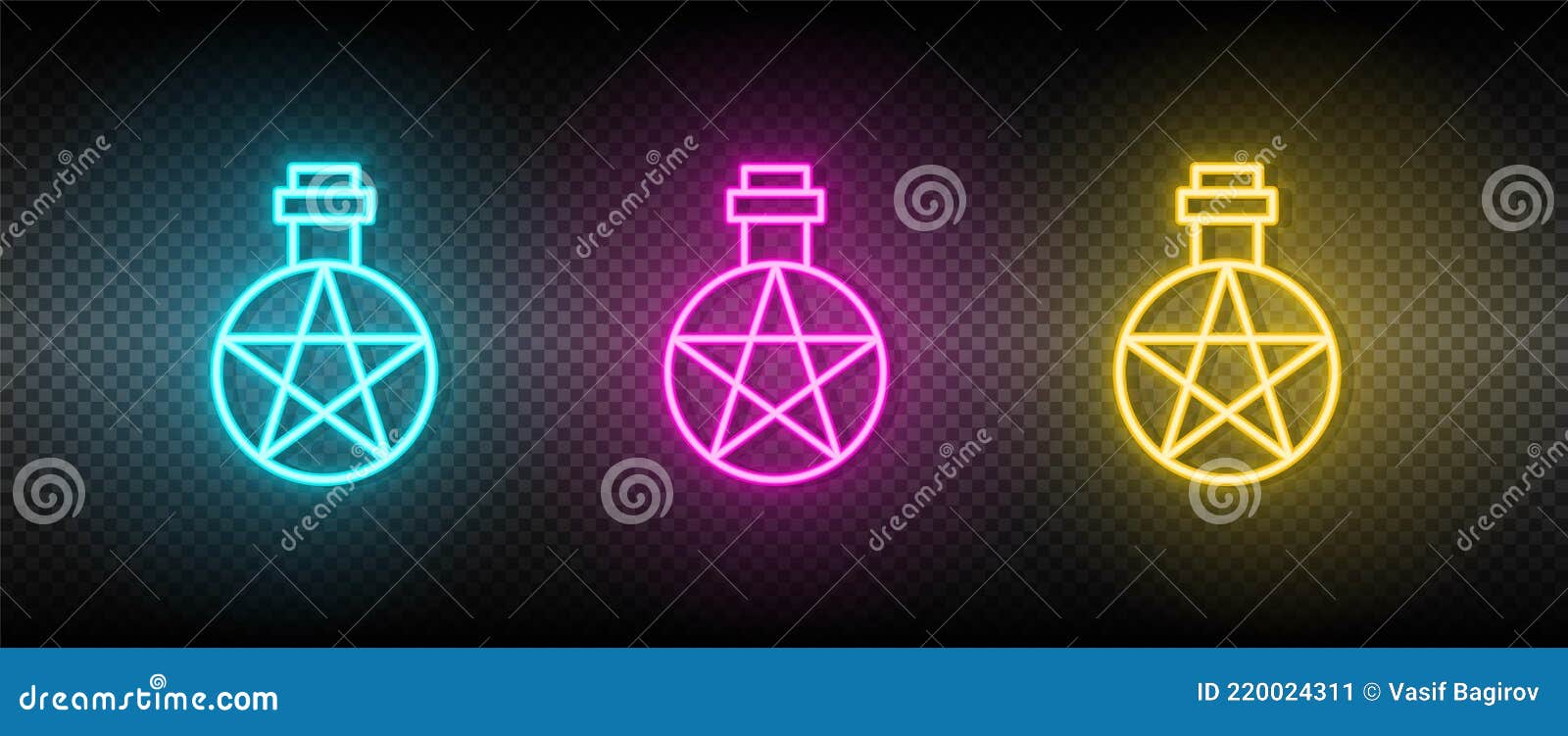Alchemy Symbol Neon Vector Icon Stock Vector - Illustration of geometry ...