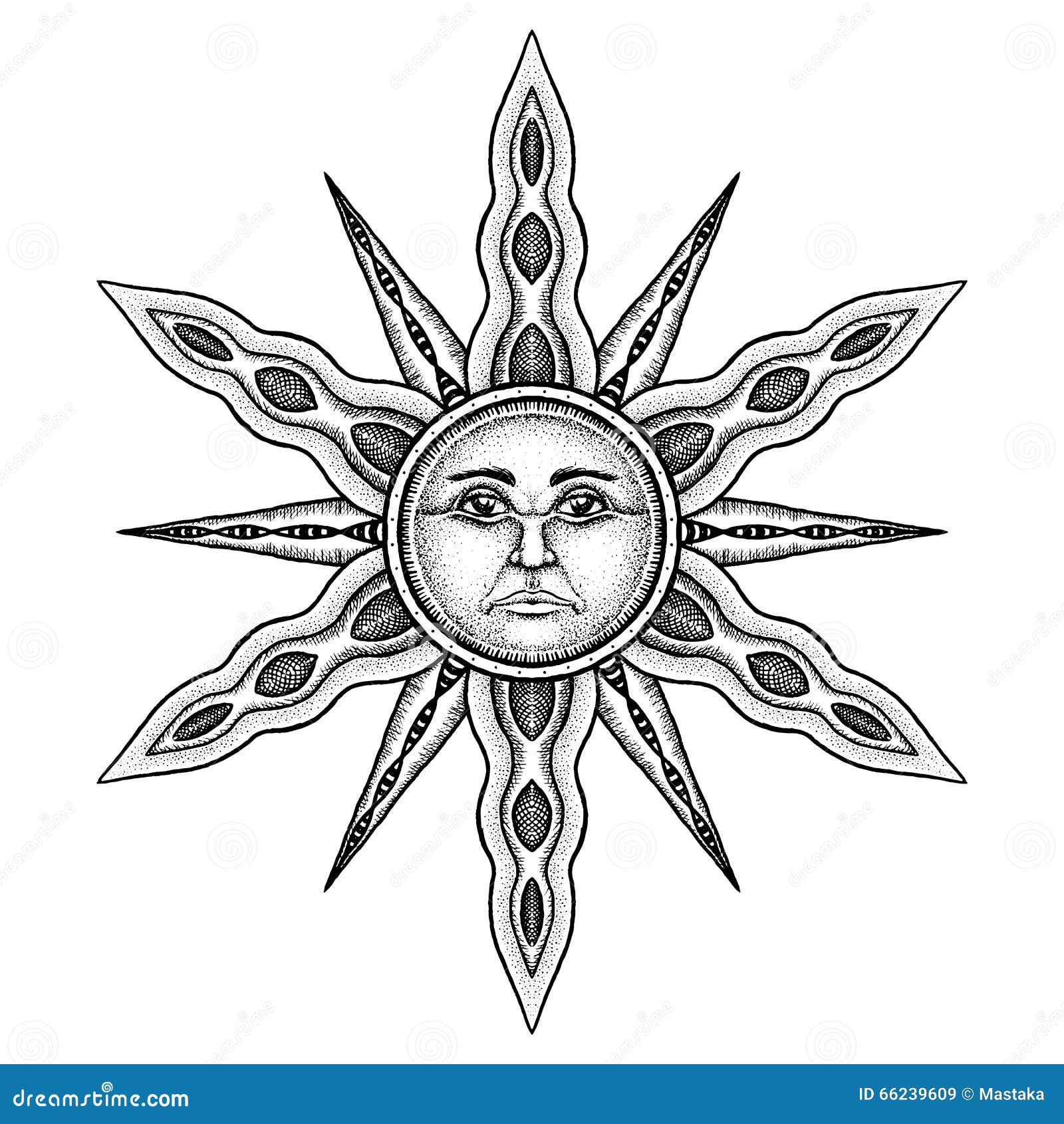Alchemy Symbol of Sun - Vector Illustration Stylized As Engraving Stock ...