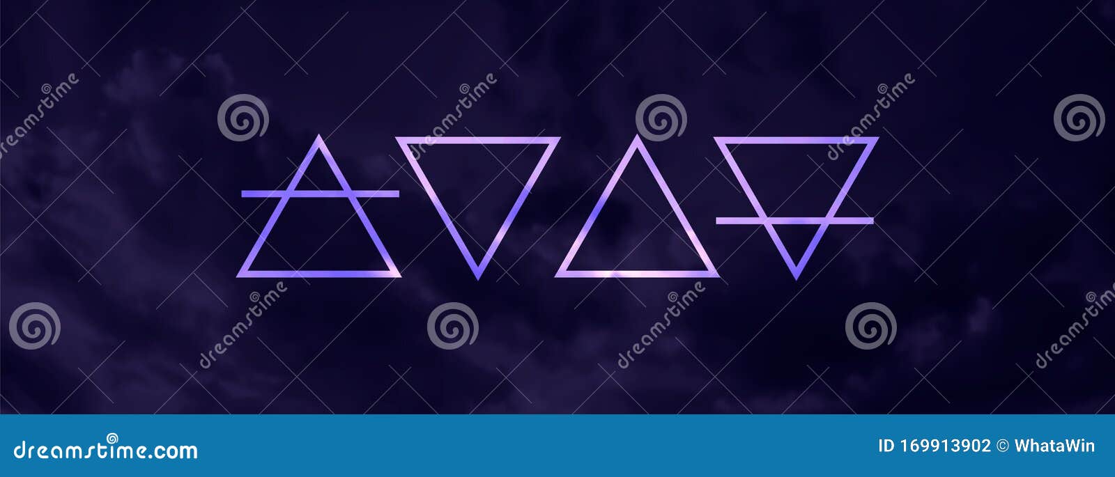 Alchemy Symbols Isolated on Dark Background. Magic Vector Decorative ...