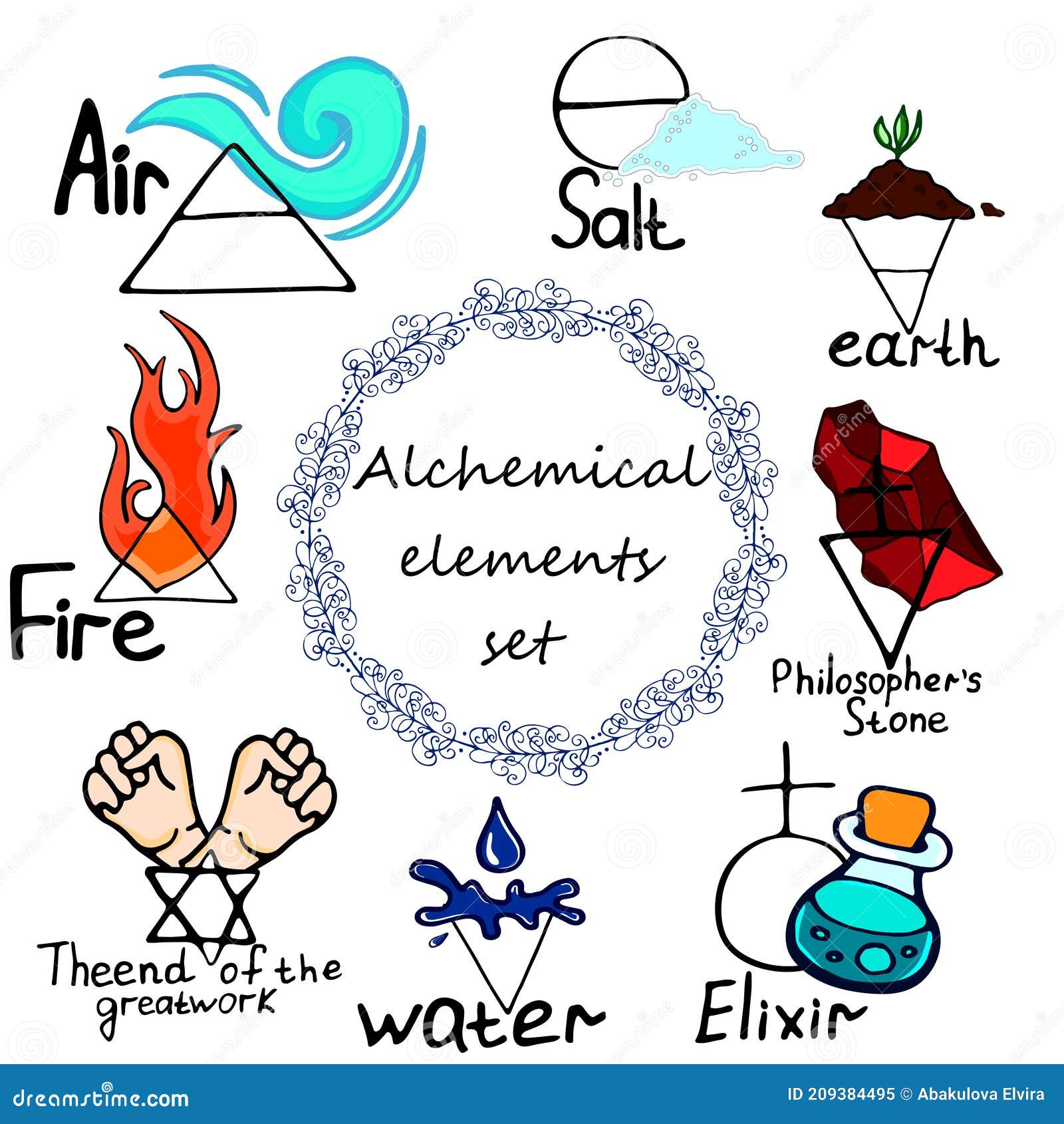 Alchemical Salt Symbol With Crystalline Background And Ancient Font ...