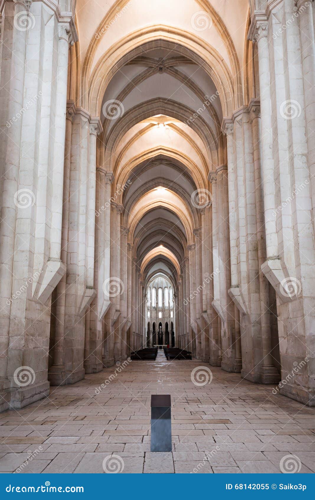 Alcobaca Monastery Interior Stock Image - Image of maria, medieval ...