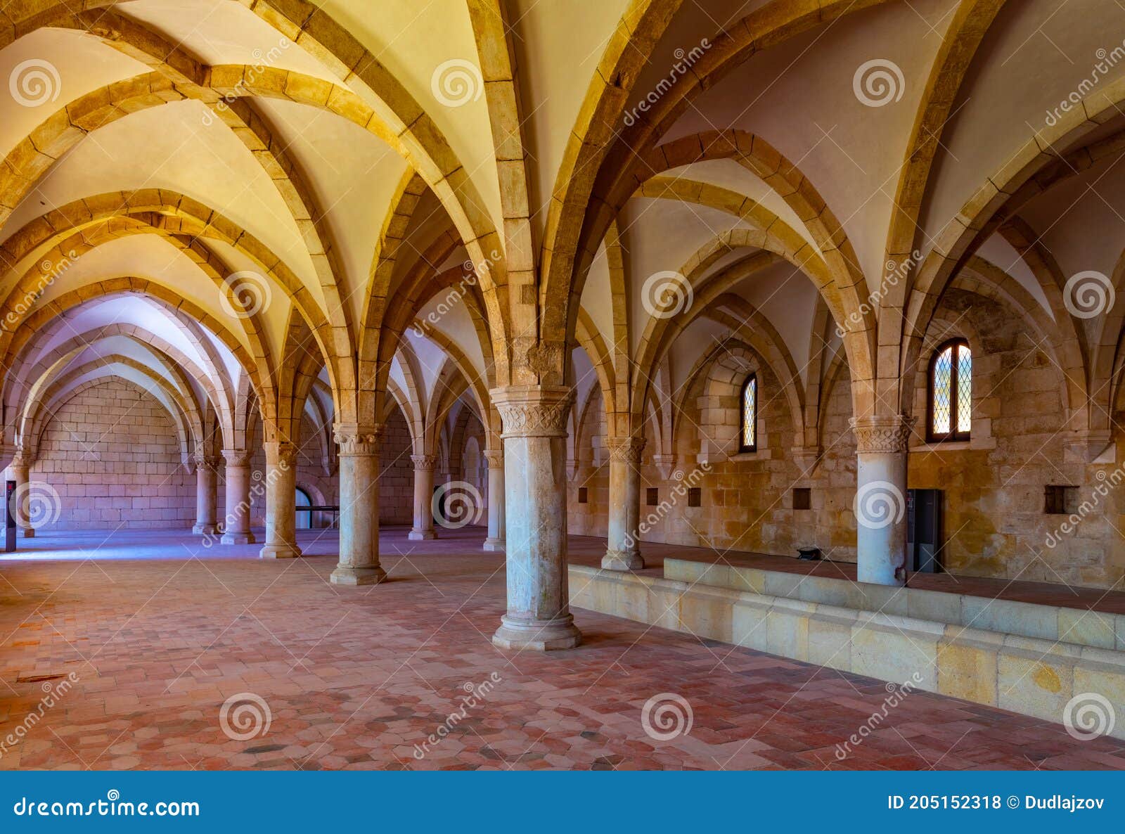 ALCOBACA, PORTUGAL, MAY 28, 2019: View of an Arcade Inside of the ...