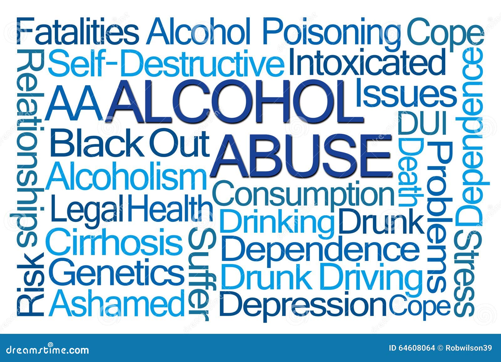 Alcohol Abuse Word Cloud stock illustration. Illustration of abuse ...