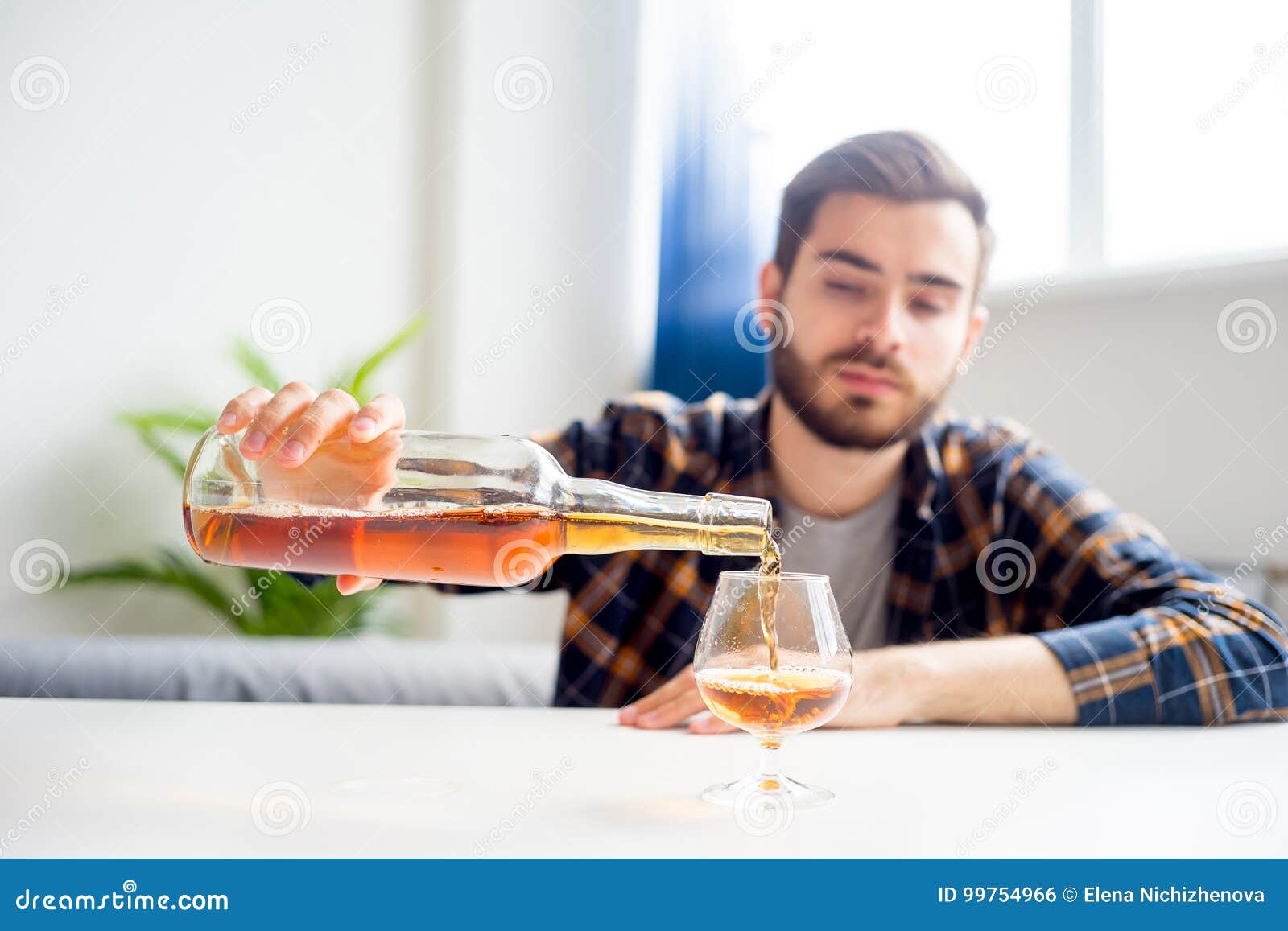 Alcohol addicted man stock photo. Image of adult, portrait - 99754966
