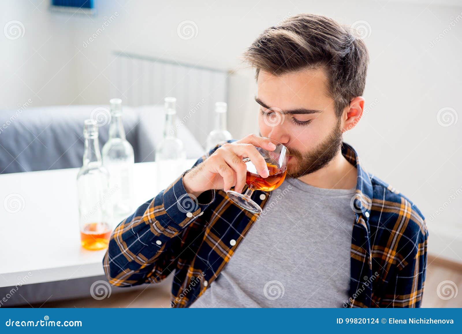 Alcohol addicted man stock photo. Image of disease, blues - 99820124