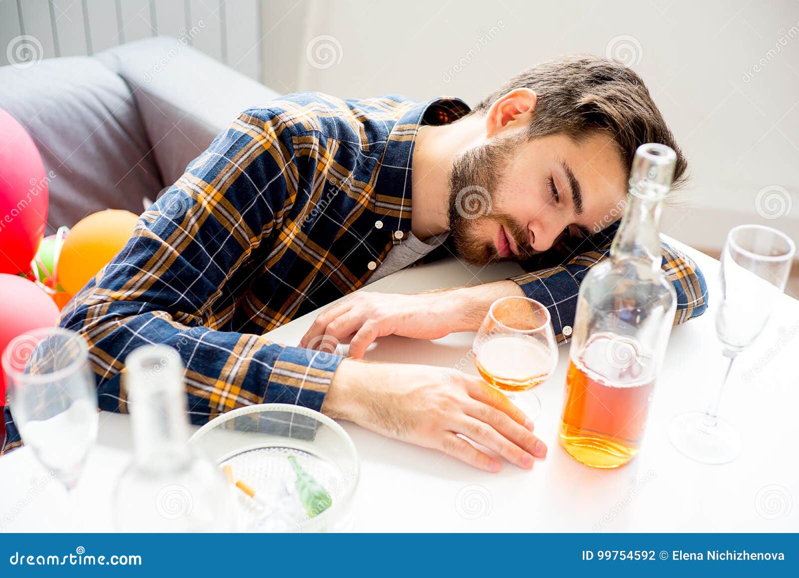 Alcohol addicted man stock photo. Image of bottle, depression - 99754592