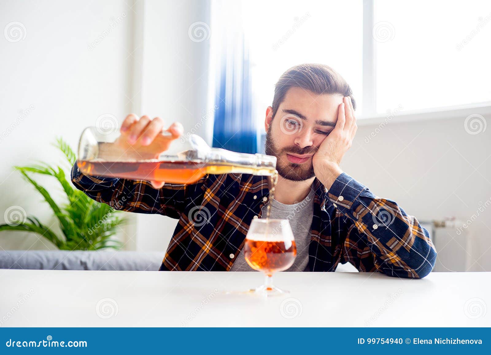 Alcohol addicted man stock photo. Image of drug, demon - 99754940
