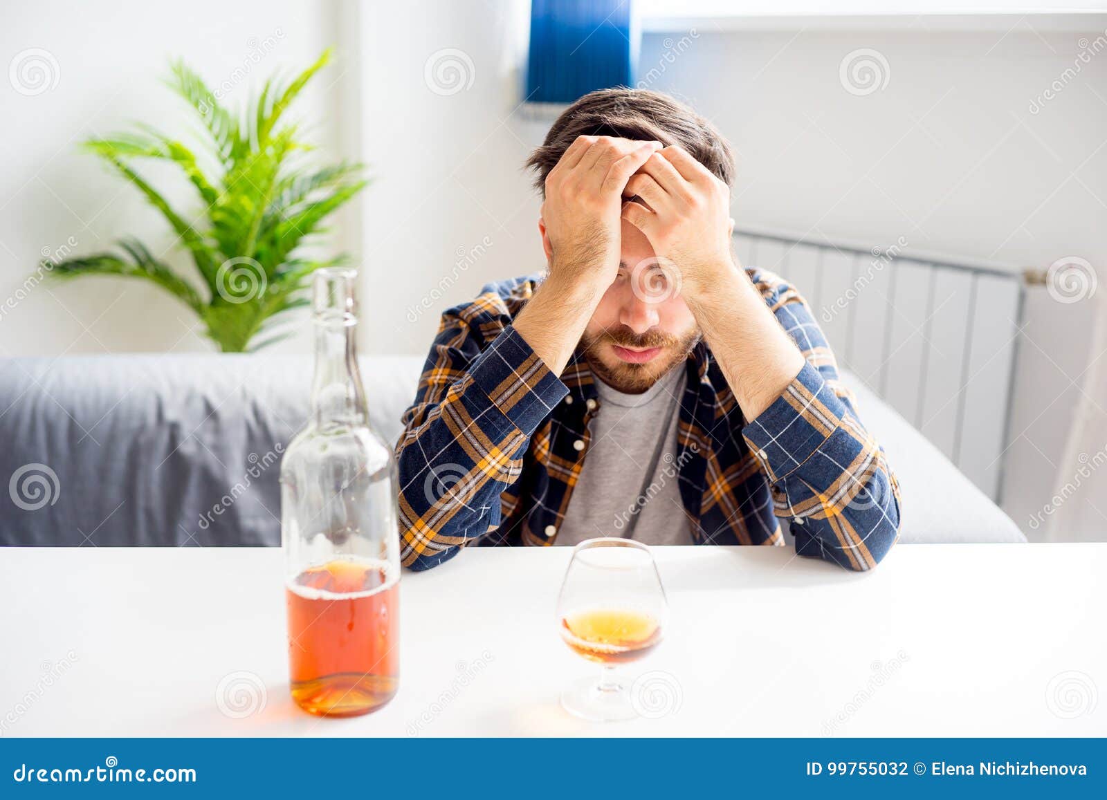 Alcohol addicted man stock photo. Image of drink, male - 99755032