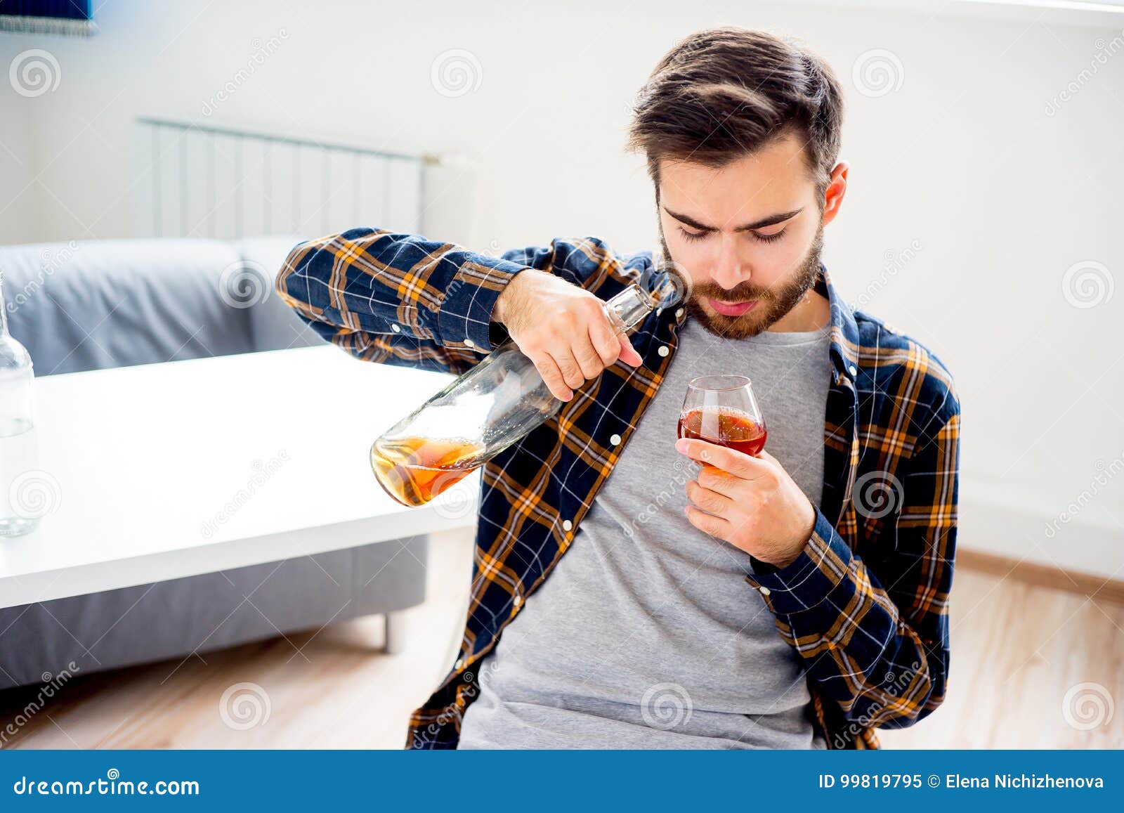 Alcohol addicted man stock image. Image of male, model - 99819795