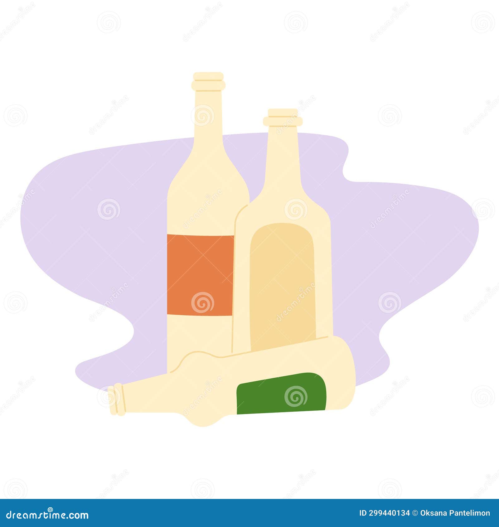 Alcohol Addiction Concept. Cartoon Flat Illustration Stock Vector ...