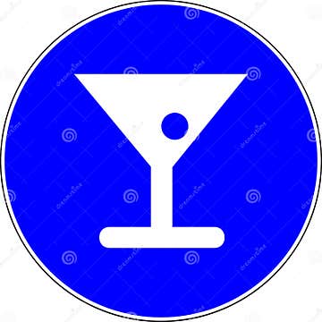 Alcohol allowed blue sign stock illustration. Illustration of icon ...