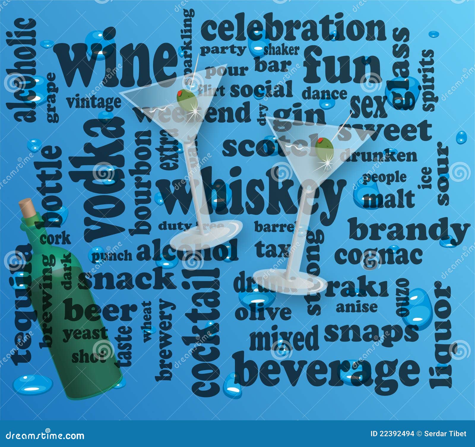 Alcohol background stock illustration. Illustration of brandy - 22392494