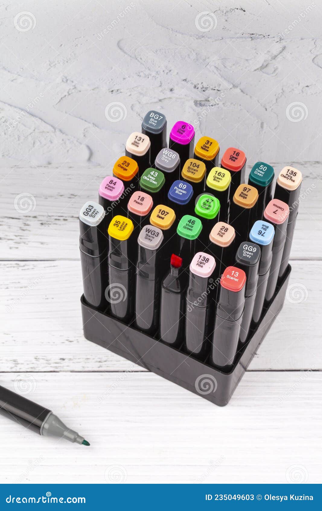 Alcohol-based Sketch, Drawing with Copic Style Markers. Stock Image ...