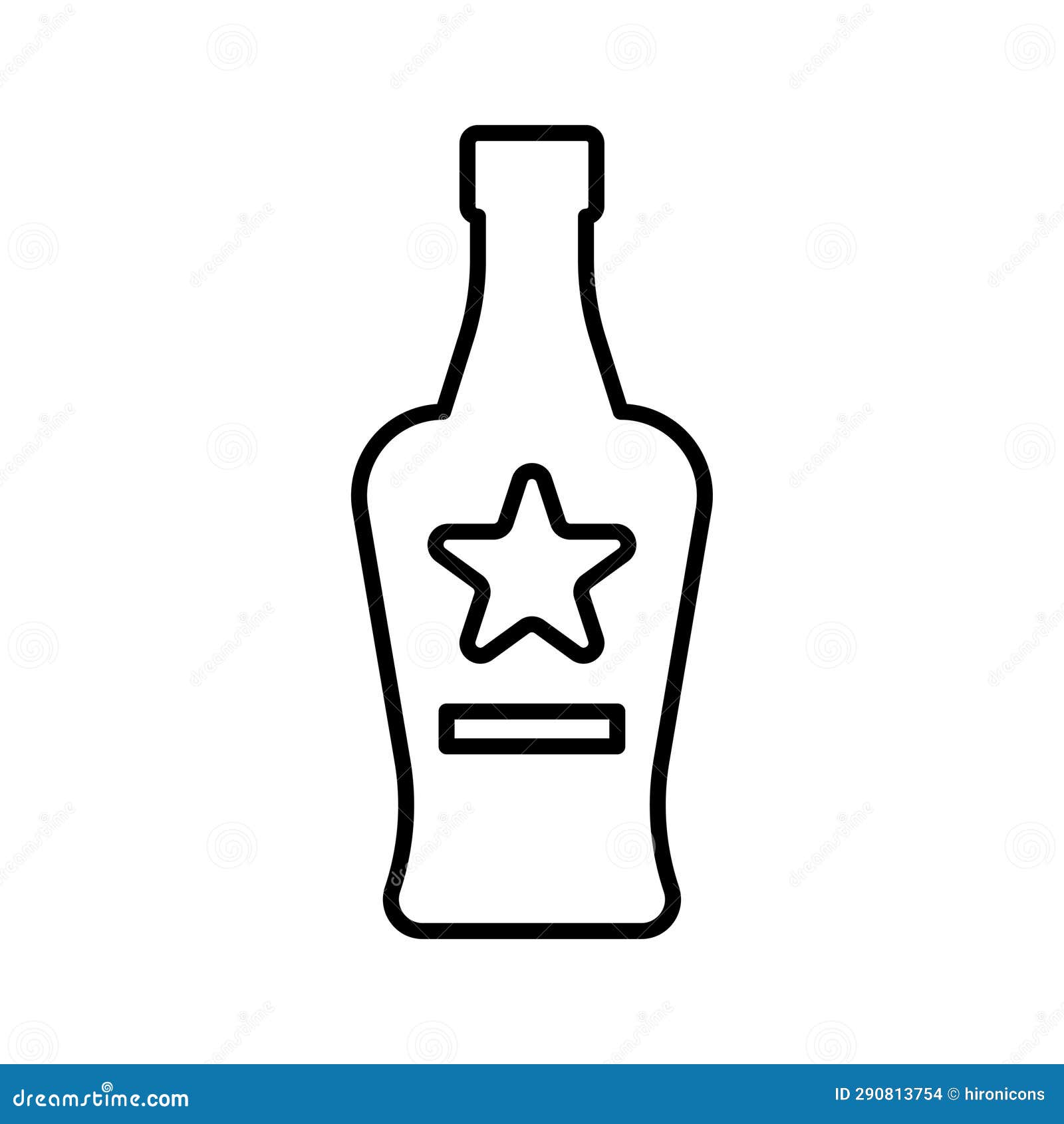 Alcohol, Bottle, Cava Icon. Line, Outline Design Stock Illustration ...
