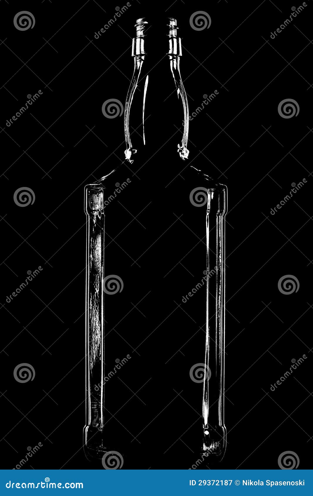 Alcohol bottle contour stock image. Image of booze, isolated - 29372187