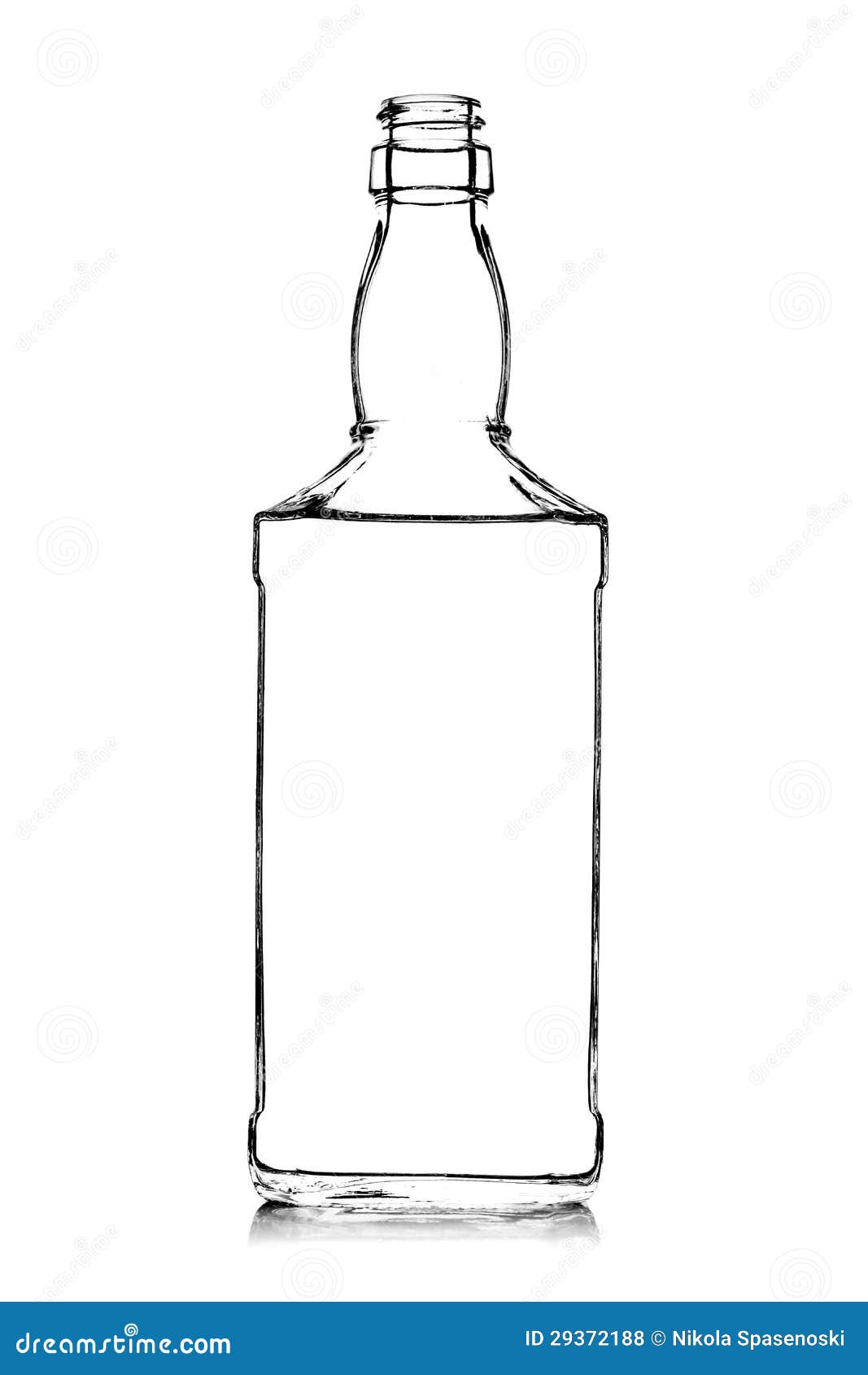 Alcohol bottle contour stock photo. Image of elegant - 29372188