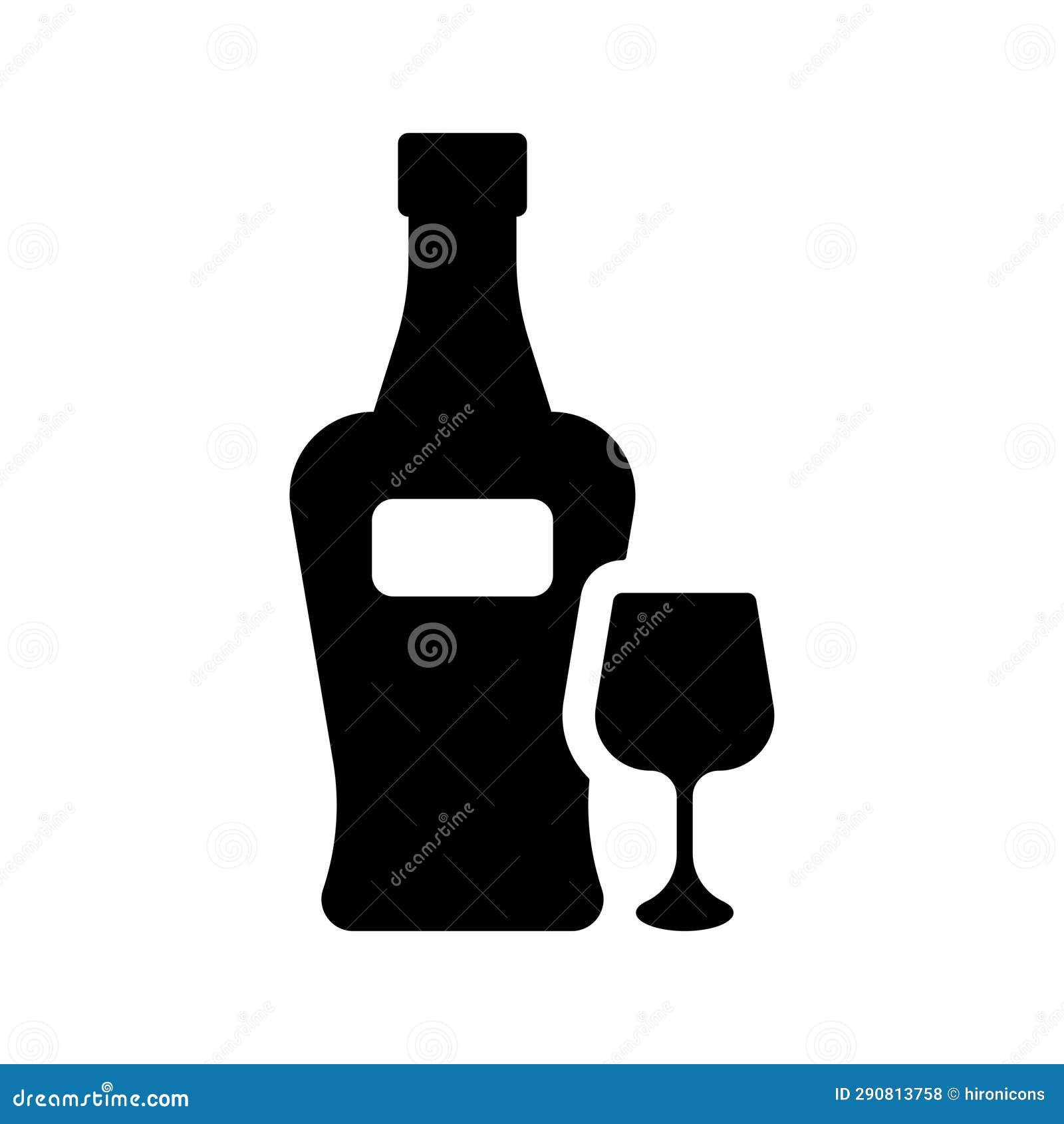 Alcohol Bottle Icon stock illustration. Illustration of perfect - 290813758