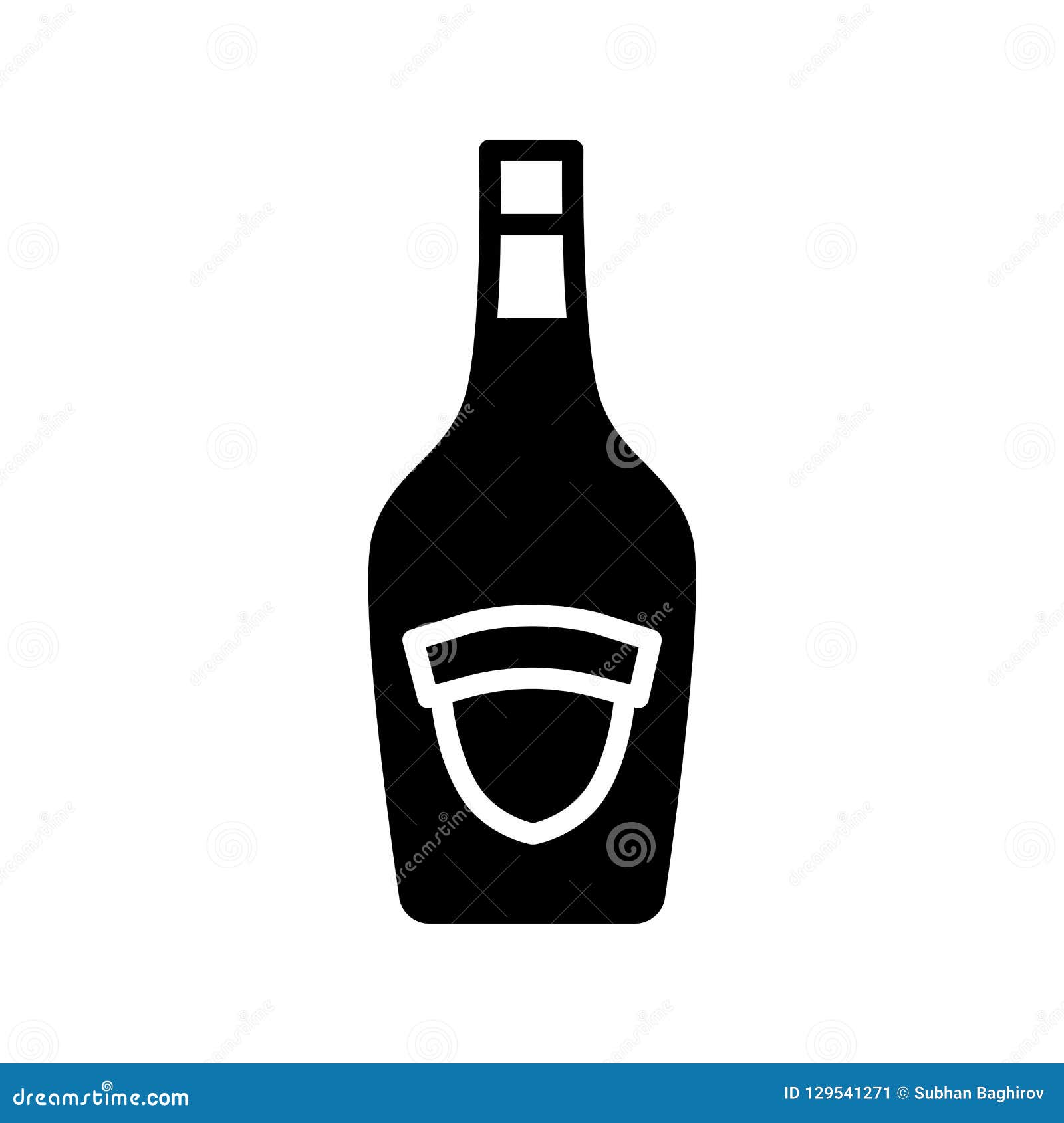 Alcohol Bottle Icon Simple Flat Style Vector Illustration Stock Vector ...