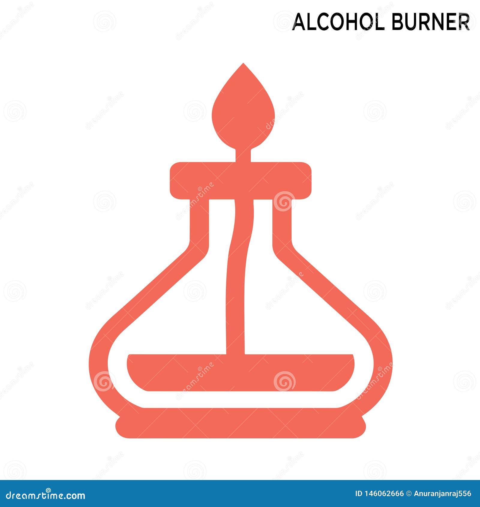 Alcohol Burner Icon Isolated on White Background Stock Vector ...