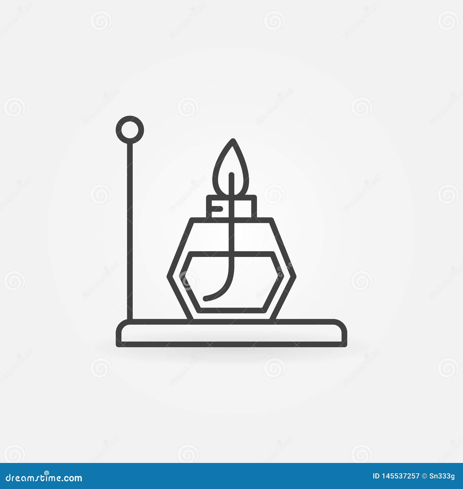 Alcohol Burner Outline Icon - Vector Chemistry Concept Symbol Stock ...