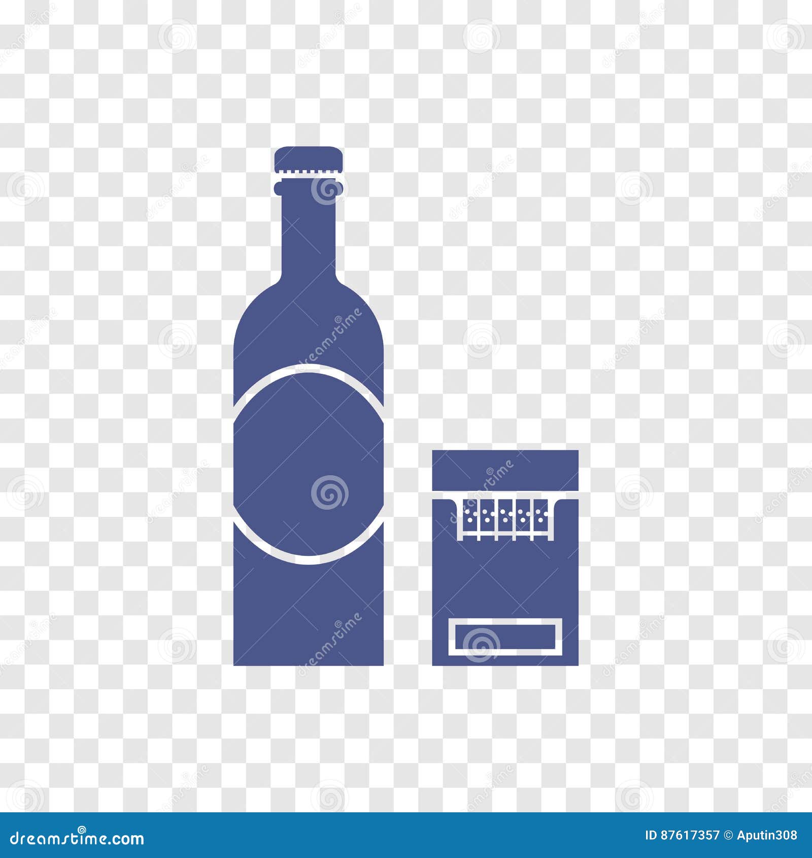 Alcohol and Cigarettes Icon Stock Vector - Illustration of marijuana ...