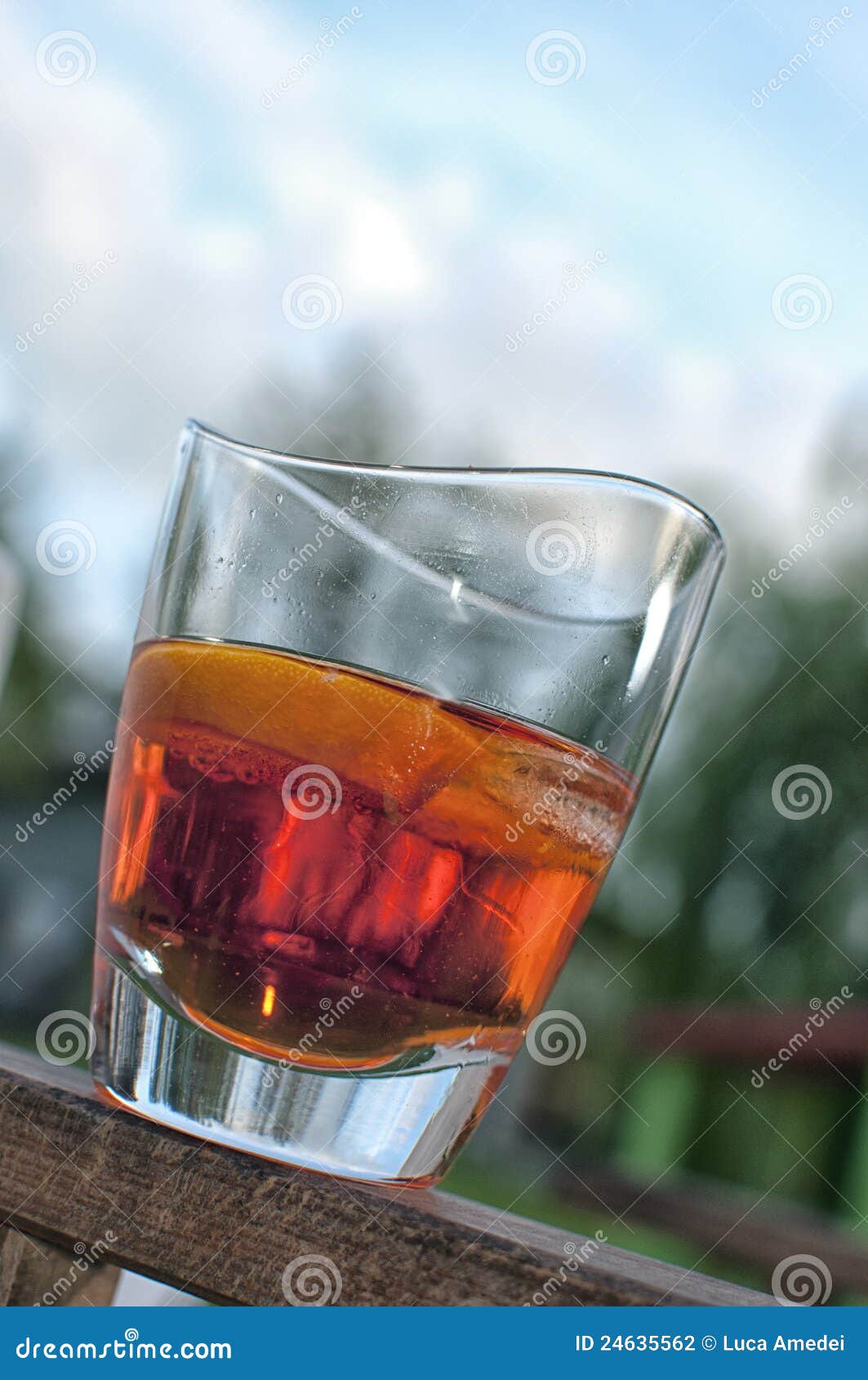 Alcohol Cocktail-summer Drinkk-red Liquor Stock Photo - Image of citrus ...