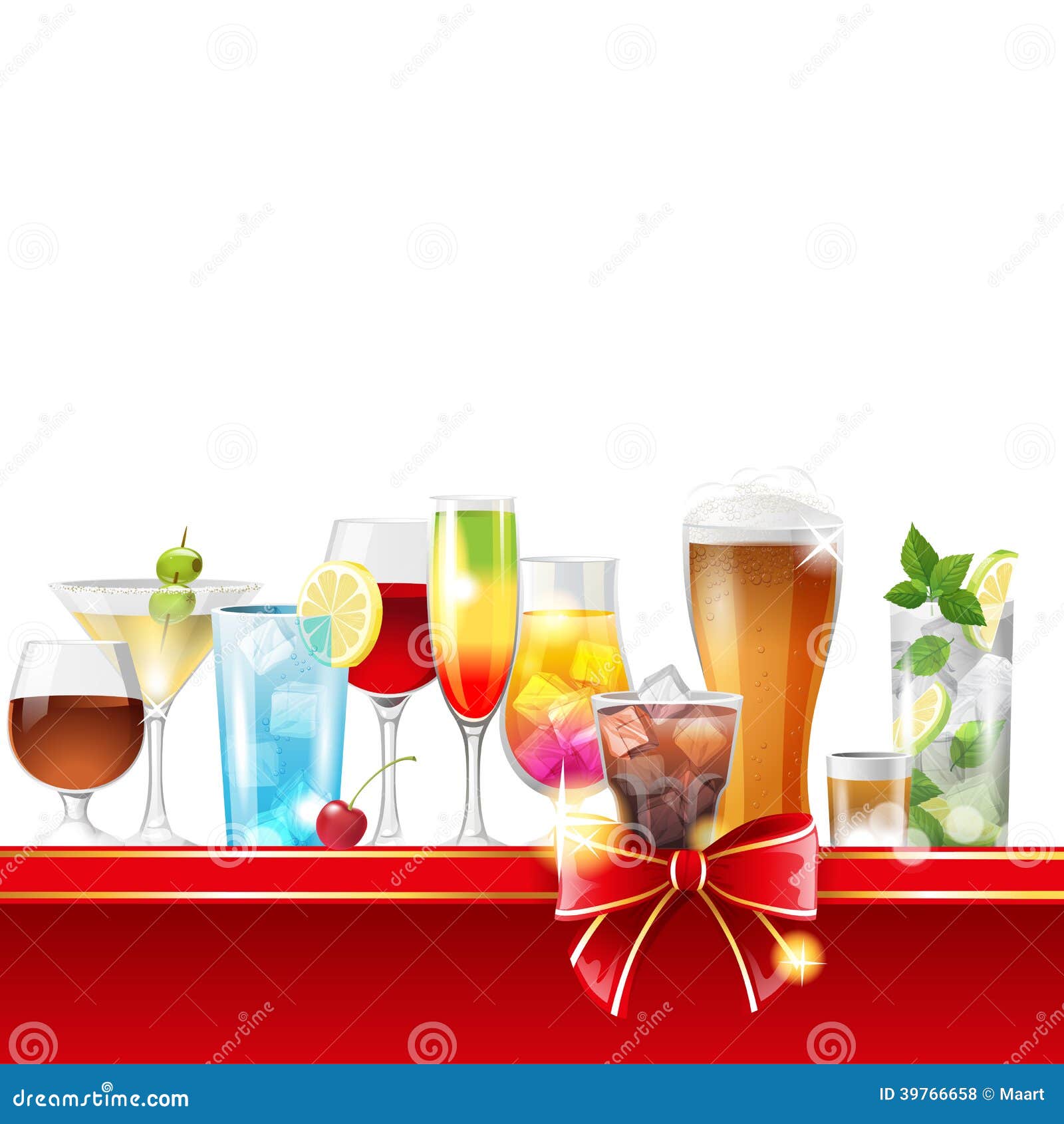 Alcohol cocktails stock vector. Illustration of cocktail - 39766658