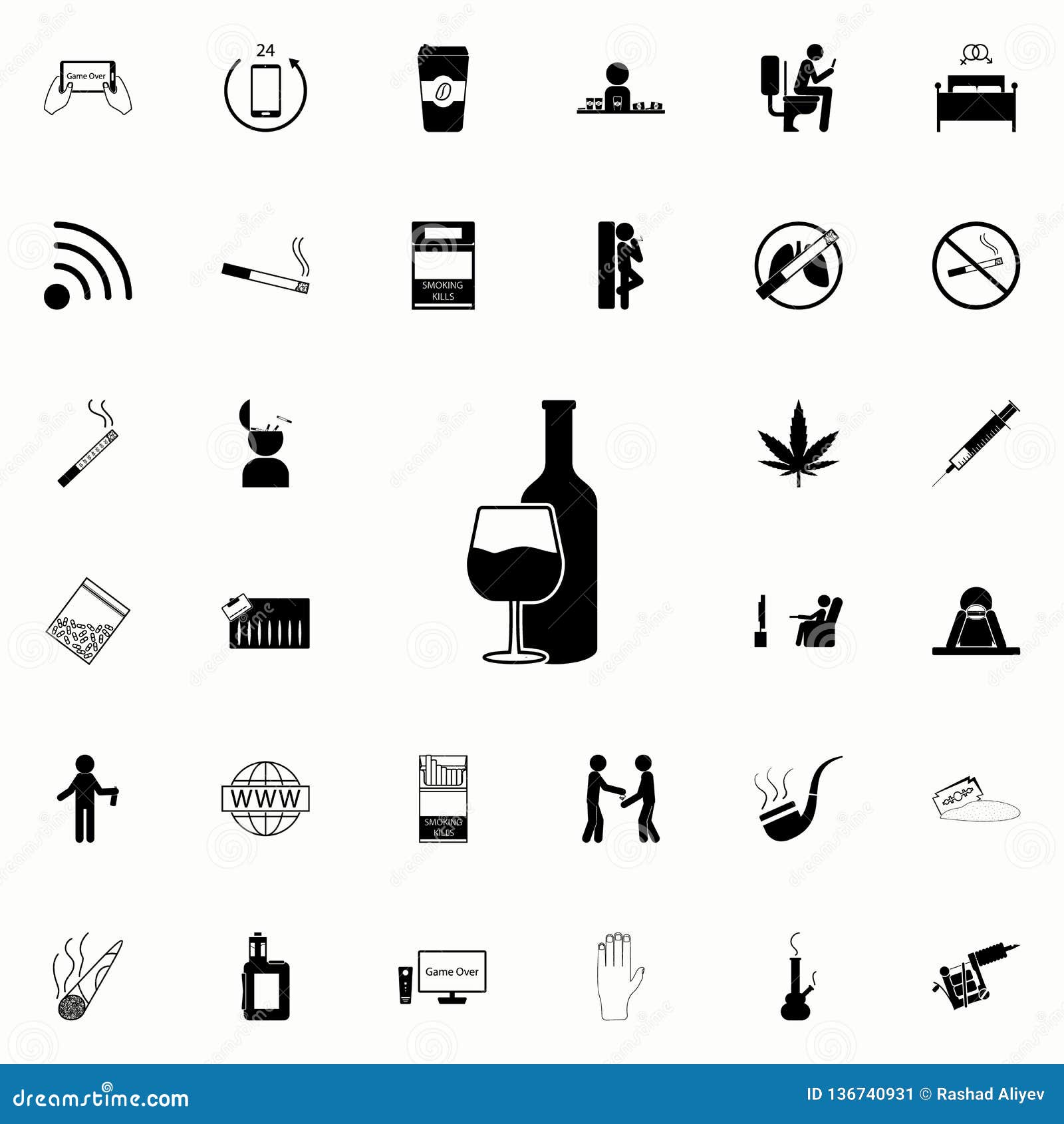 Alcohol Consumption Icon. Bad Habbits Icons Universal Set for Web and ...