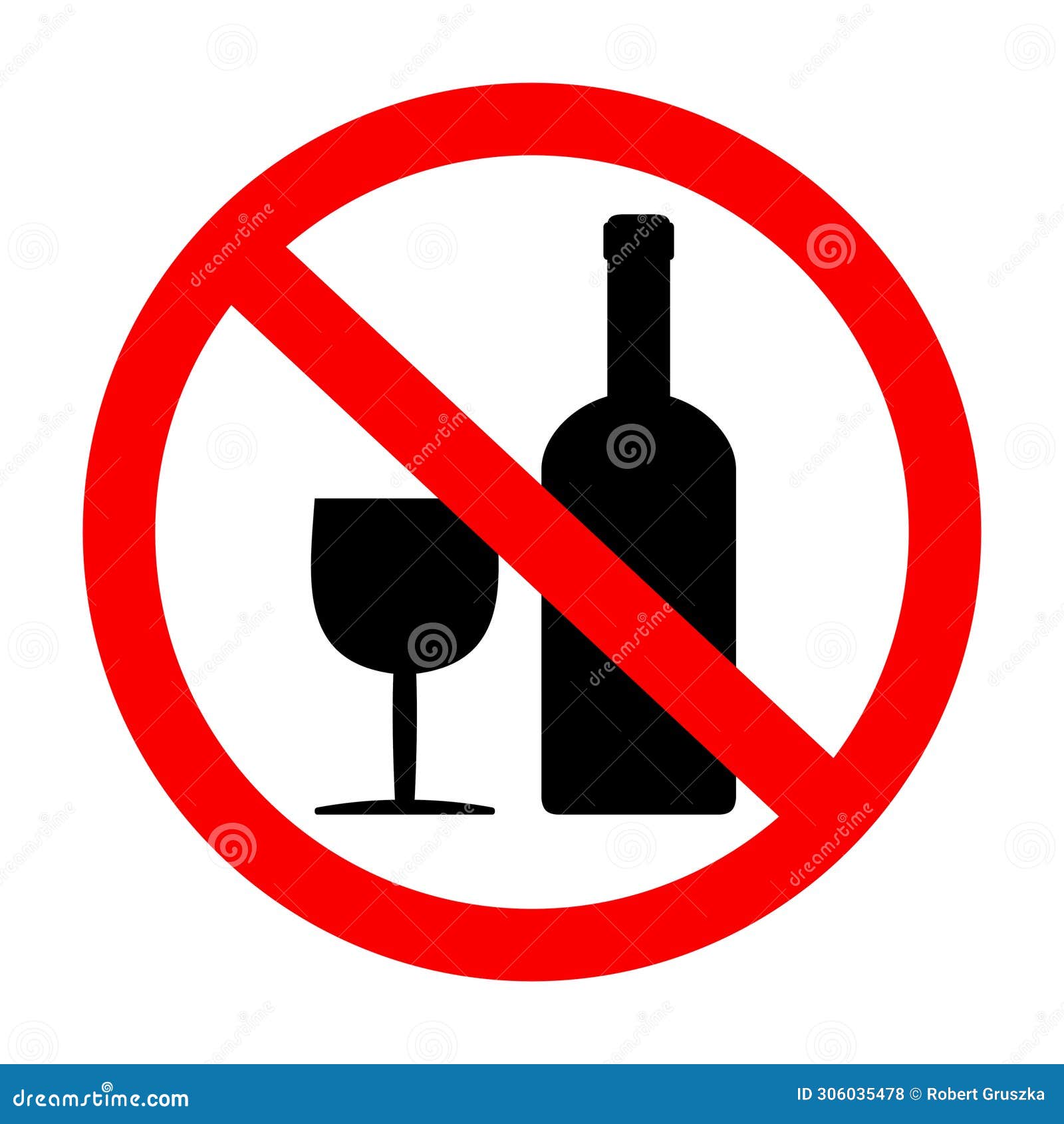 Alcohol Consumption Prohibited Stock Illustration - Illustration of ...