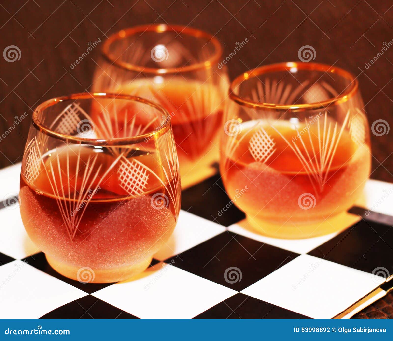 Alcohol Drink on the Chessboard Stock Photo - Image of luxury, brandy ...