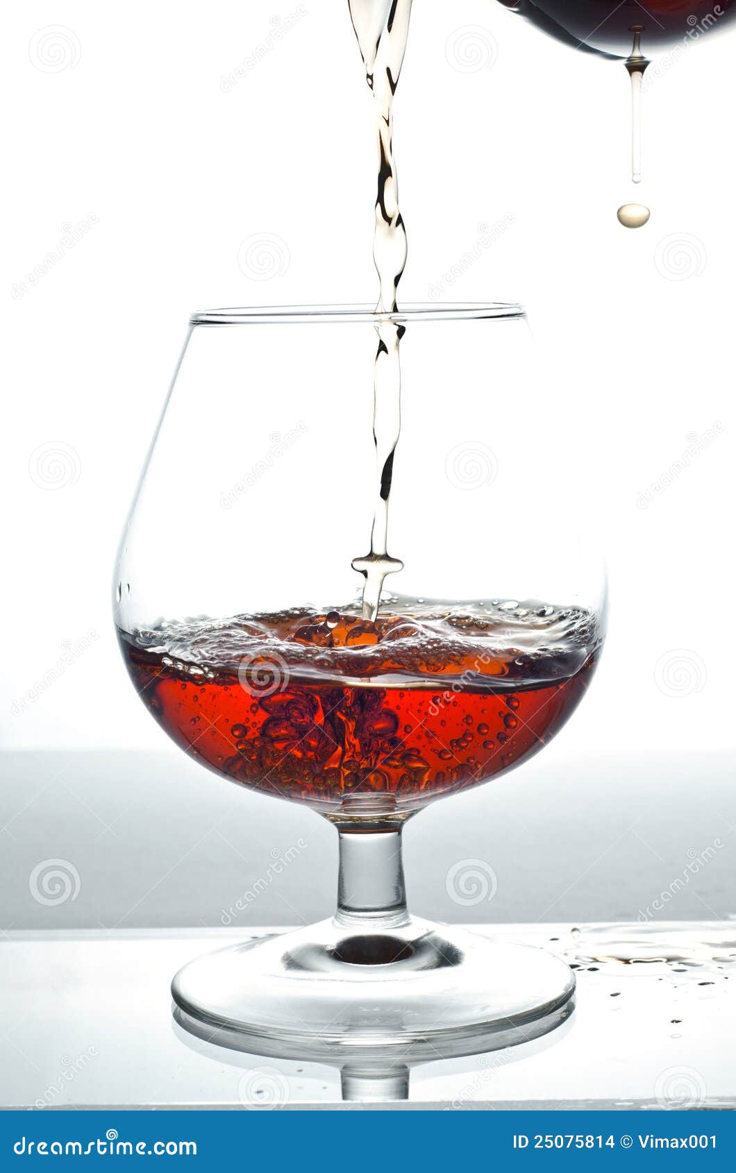 Alcohol Drink Pouring into Glass Stock Photo - Image of pure, booze ...